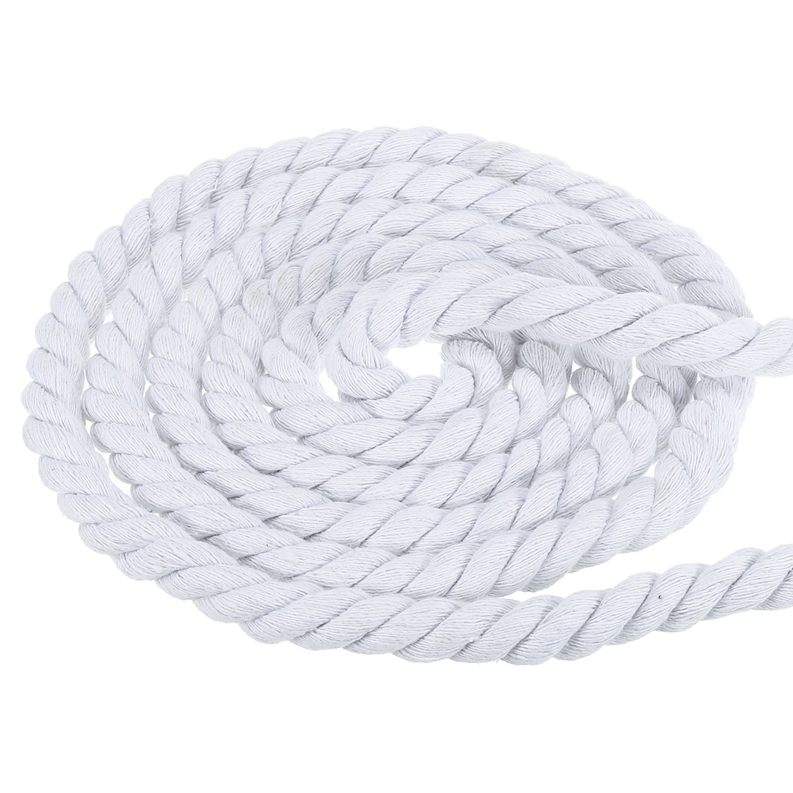 Uxcell Natural Twisted Cotton Rope 5/8 Inch x 82 Feet 3 Strand Tug of ...