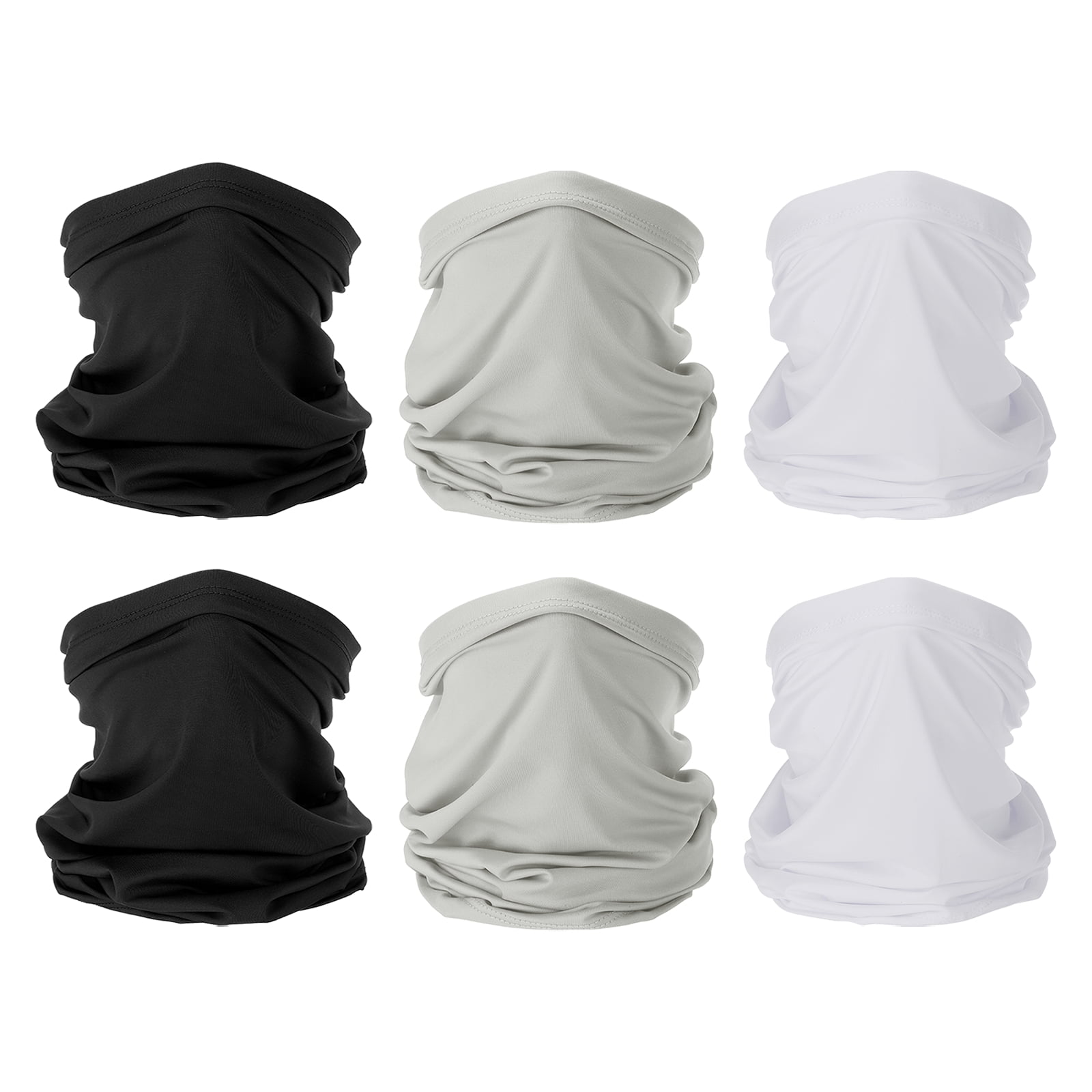 Uxcell Neck Gaiter, 6 Pack Breathable Cooling Face Cover Scarf for ...