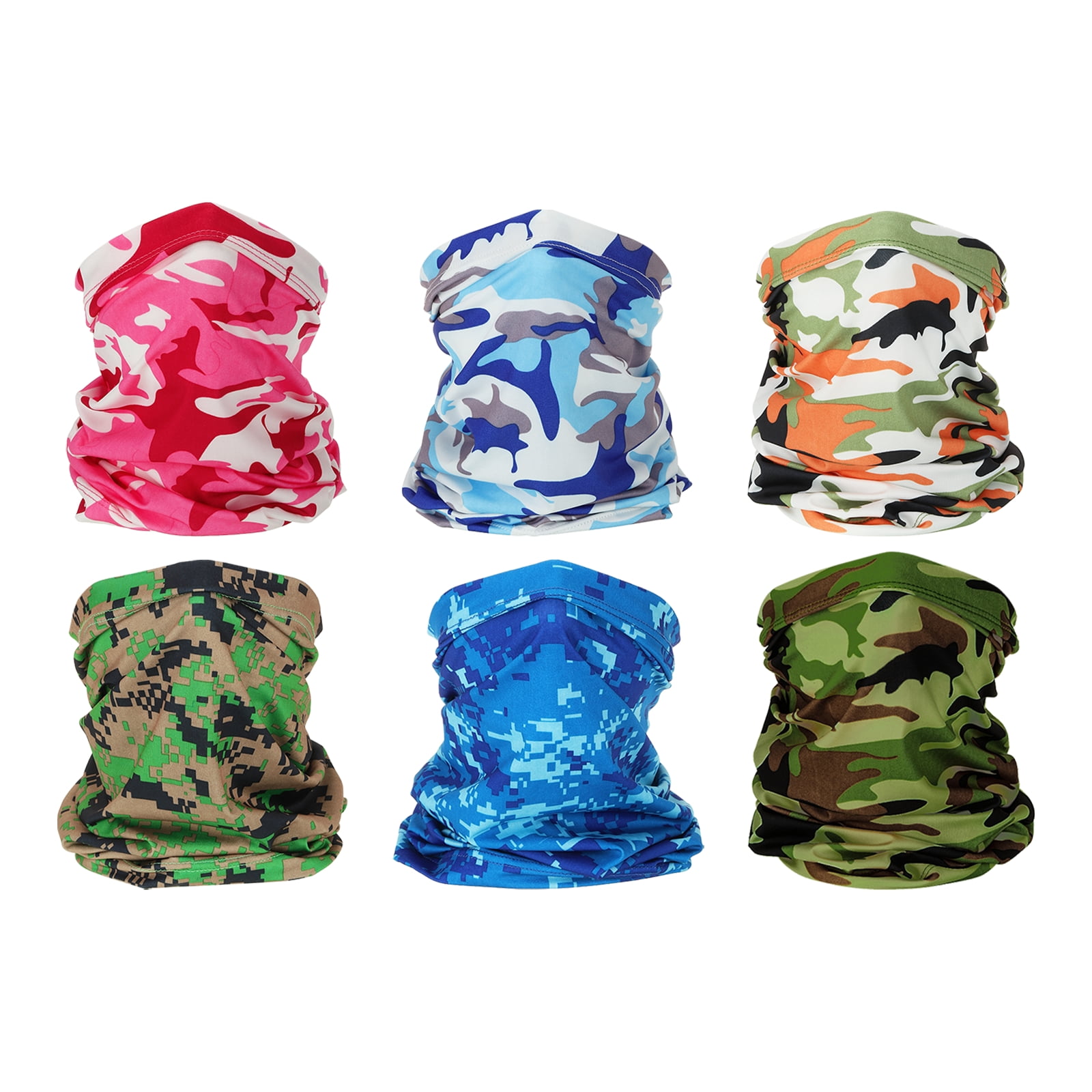 Uxcell Neck Gaiter, 6 Pack Breathable Cooling Face Cover Scarf for ...