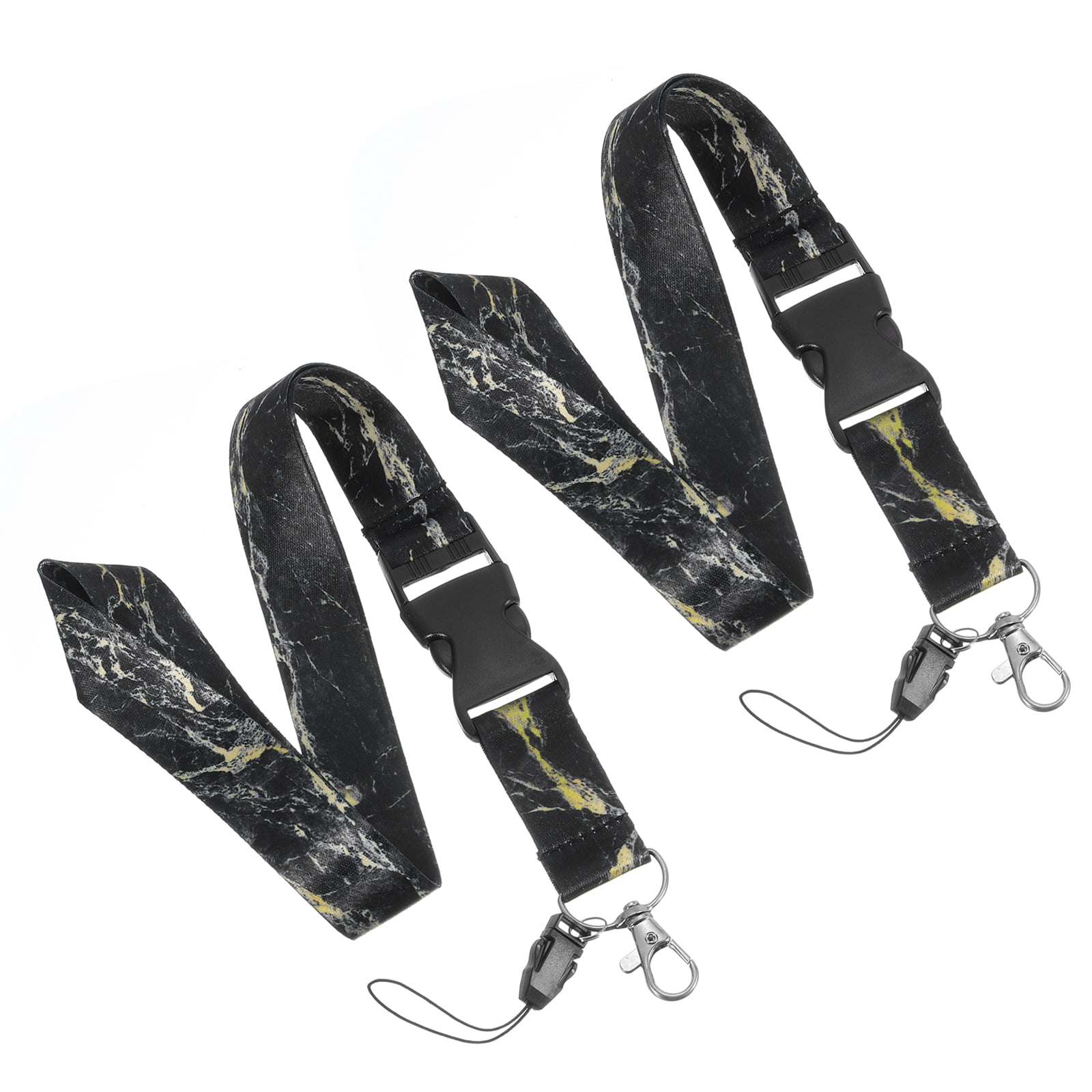 Uxcell Neck Lanyard with Metal Hook, 2Pcs Marble Texture Cool Badge ...