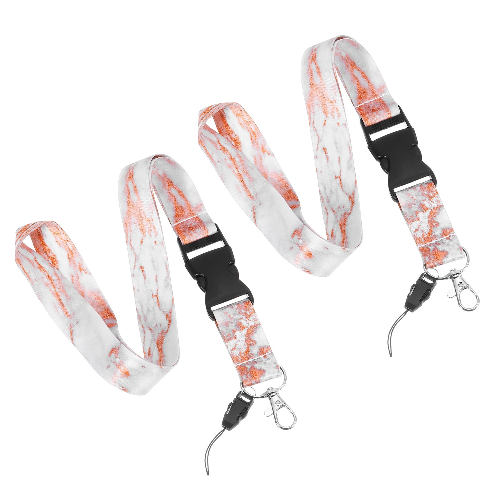 Uxcell Neck Lanyard with Metal Hook, 2Pcs Marble Texture Cool Badge ...