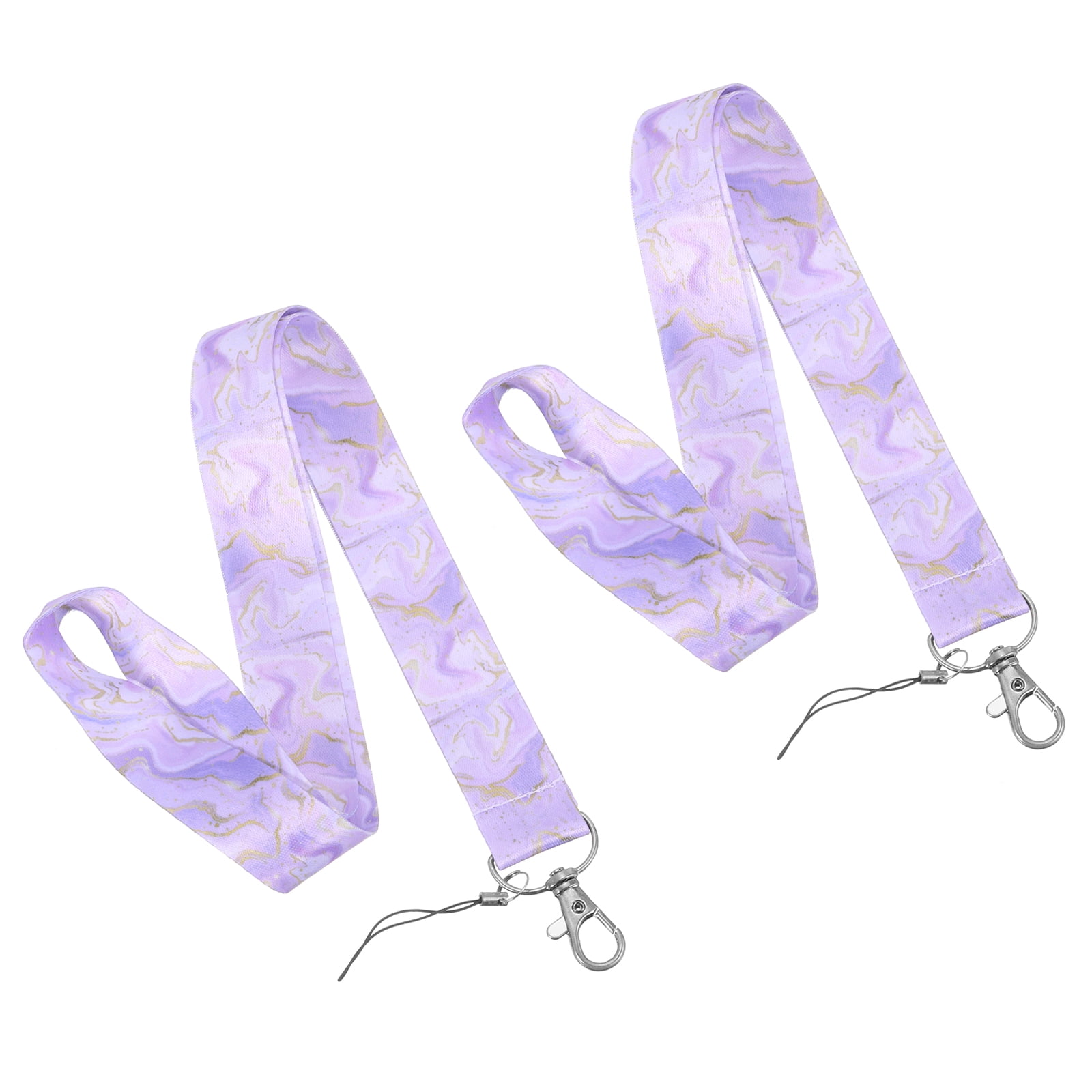 Uxcell Neck Lanyard with Metal Hook, 2Pcs Marble Texture Cool Badge ...