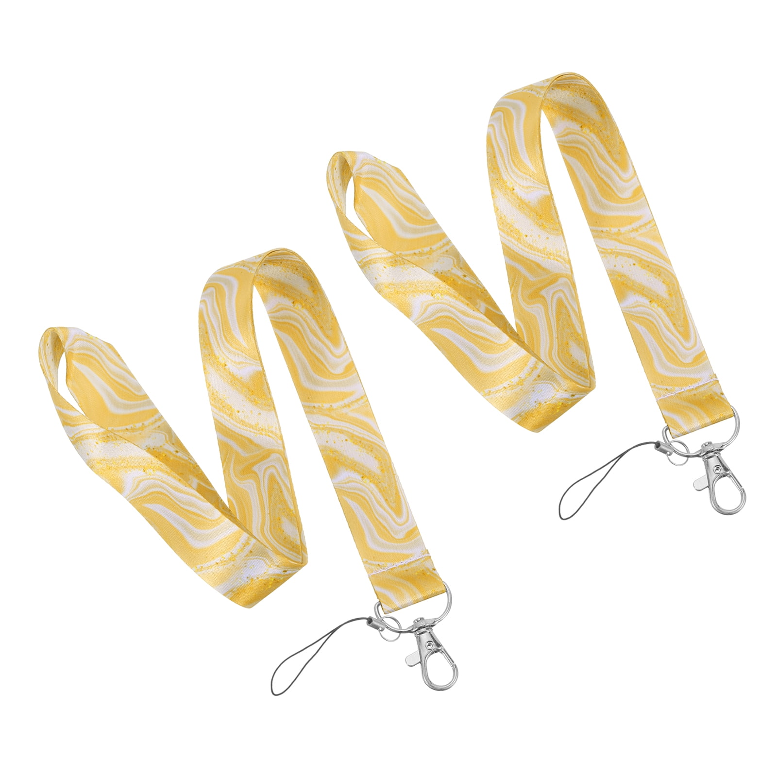 Uxcell Neck Lanyard with Metal Hook, 2Pcs Marble Texture Cool Badge ...