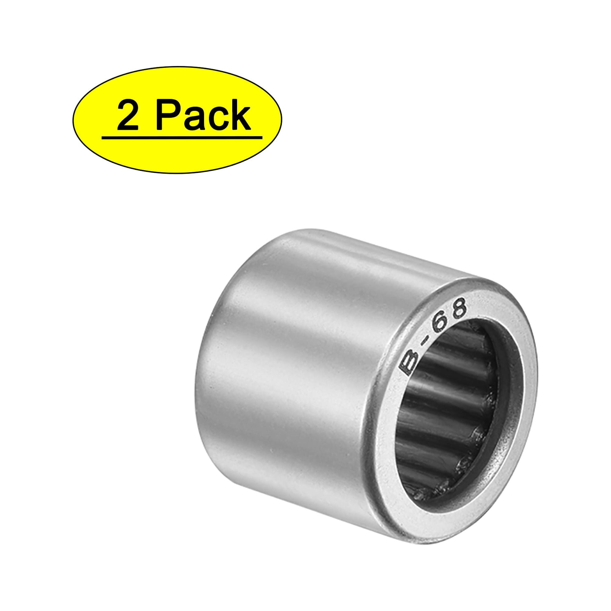 Uxcell Needle Roller Bearings Open End Full Complement Drawn Cup Chromium Steel Silver Tone 2pcs ...