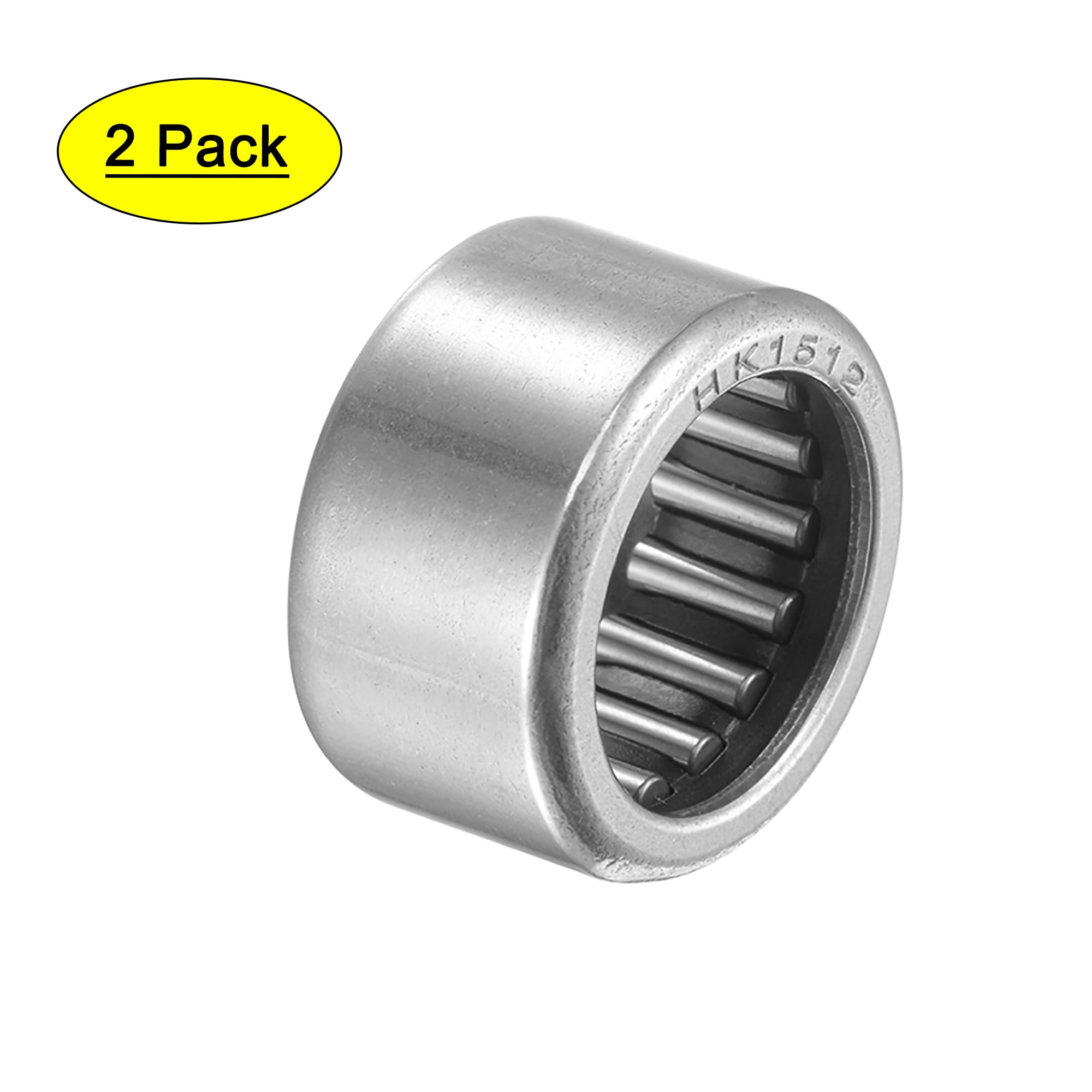 Uxcell Needle Roller Bearings, Open End, Stamping Steel Drawn Cup Metric 15mm x 21mm x 12mm/ 0. ...