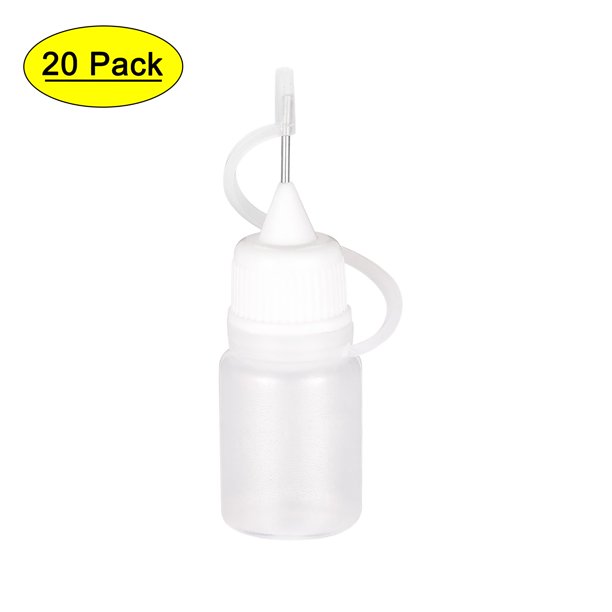 Uxcell Needle Tip Bottle Precision Plastic Applicator 5ml with White ...