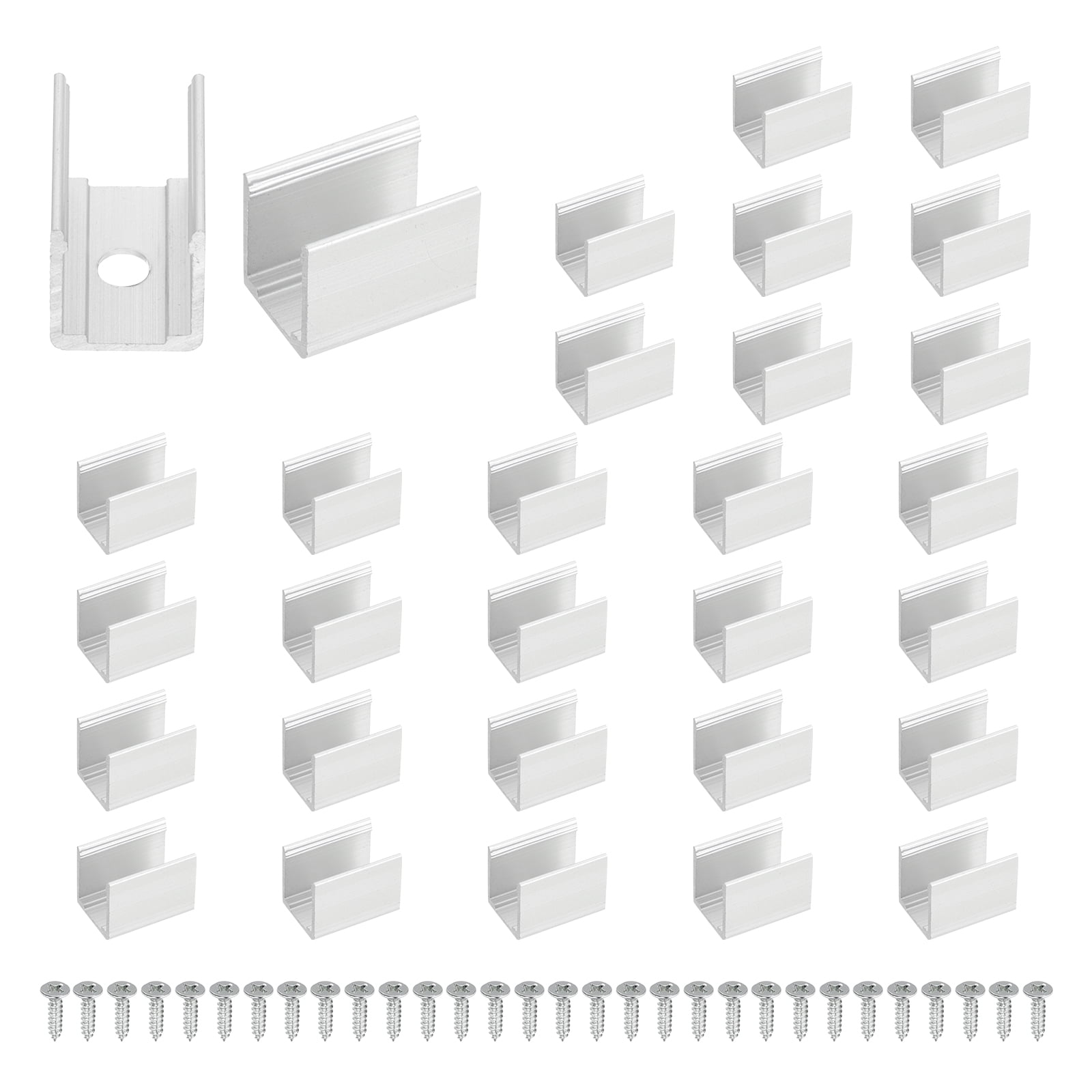 Uxcell Neon Rope Light Mounting Brackets, 30 Pcs Neon LED Lights ...