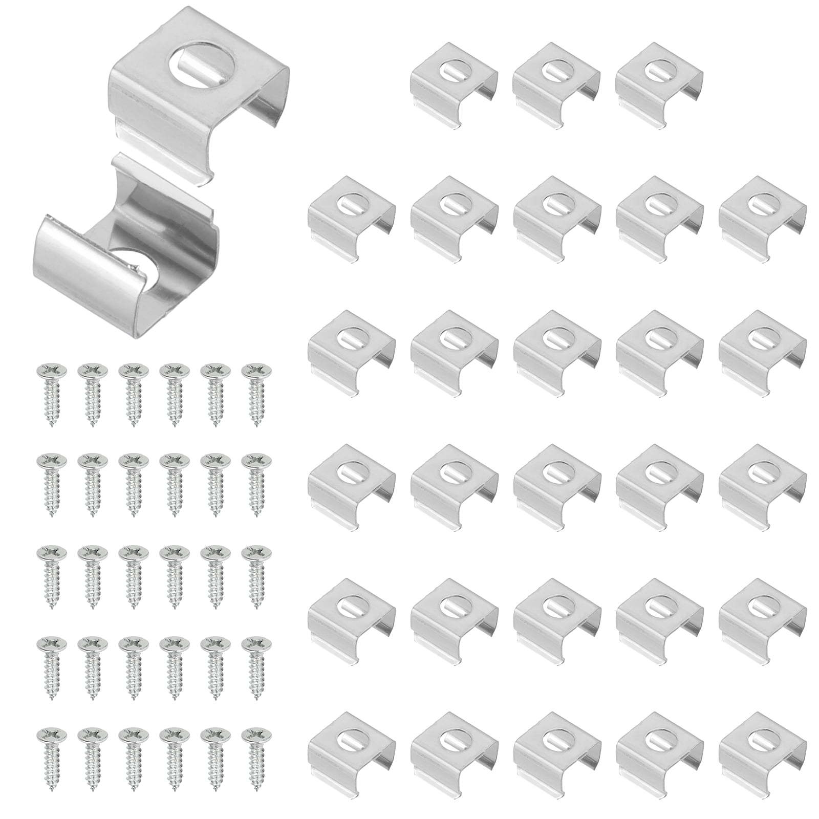 Uxcell Neon Rope Light Mounting Brackets, 30 Pcs Neon LED Lights ...