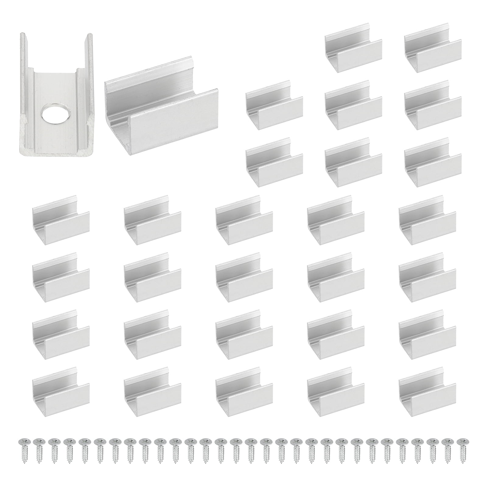 Uxcell Neon Rope Light Mounting Brackets, 50 Pcs Neon LED Lights ...