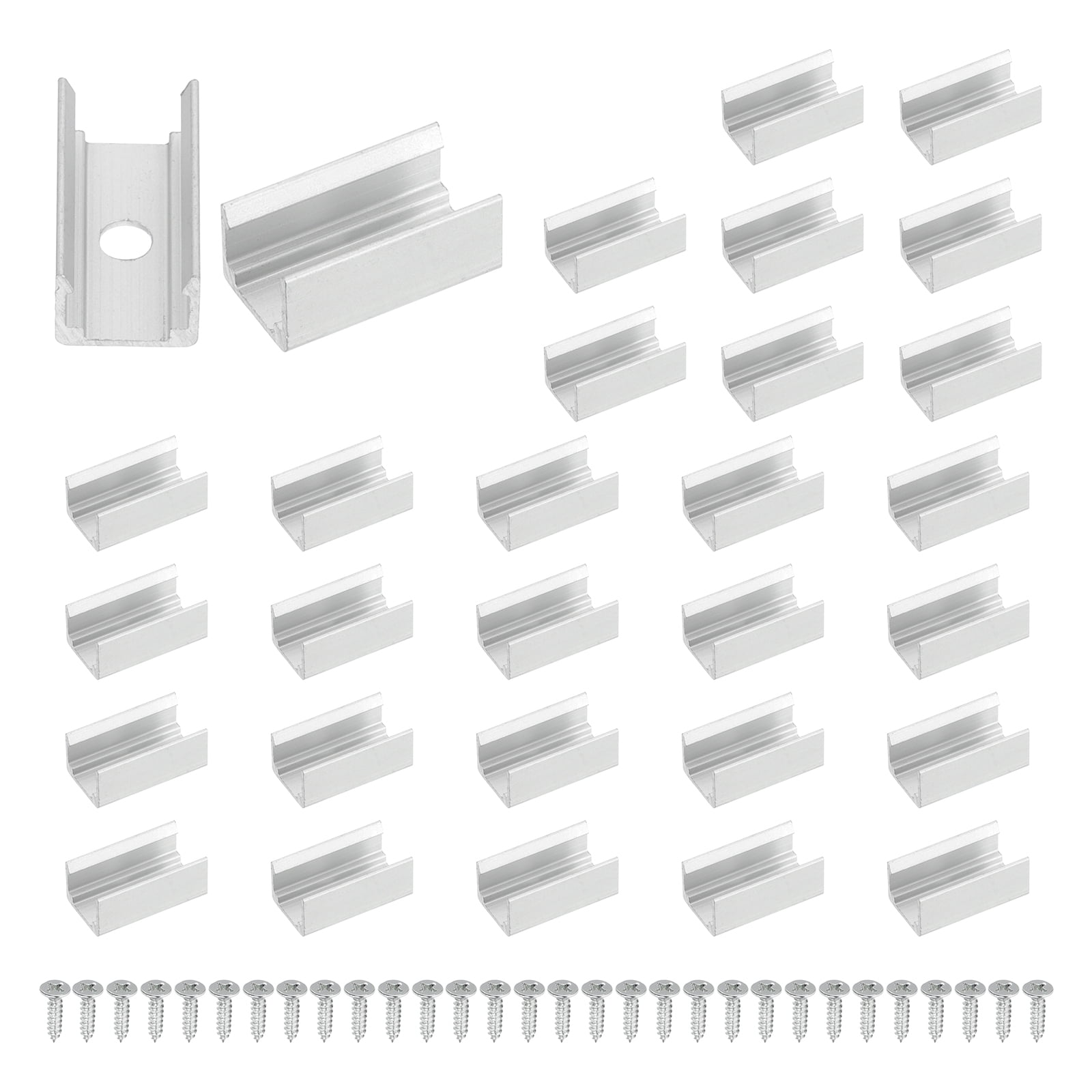 Uxcell Neon Rope Light Mounting Brackets, 50 Pcs Neon LED Lights ...