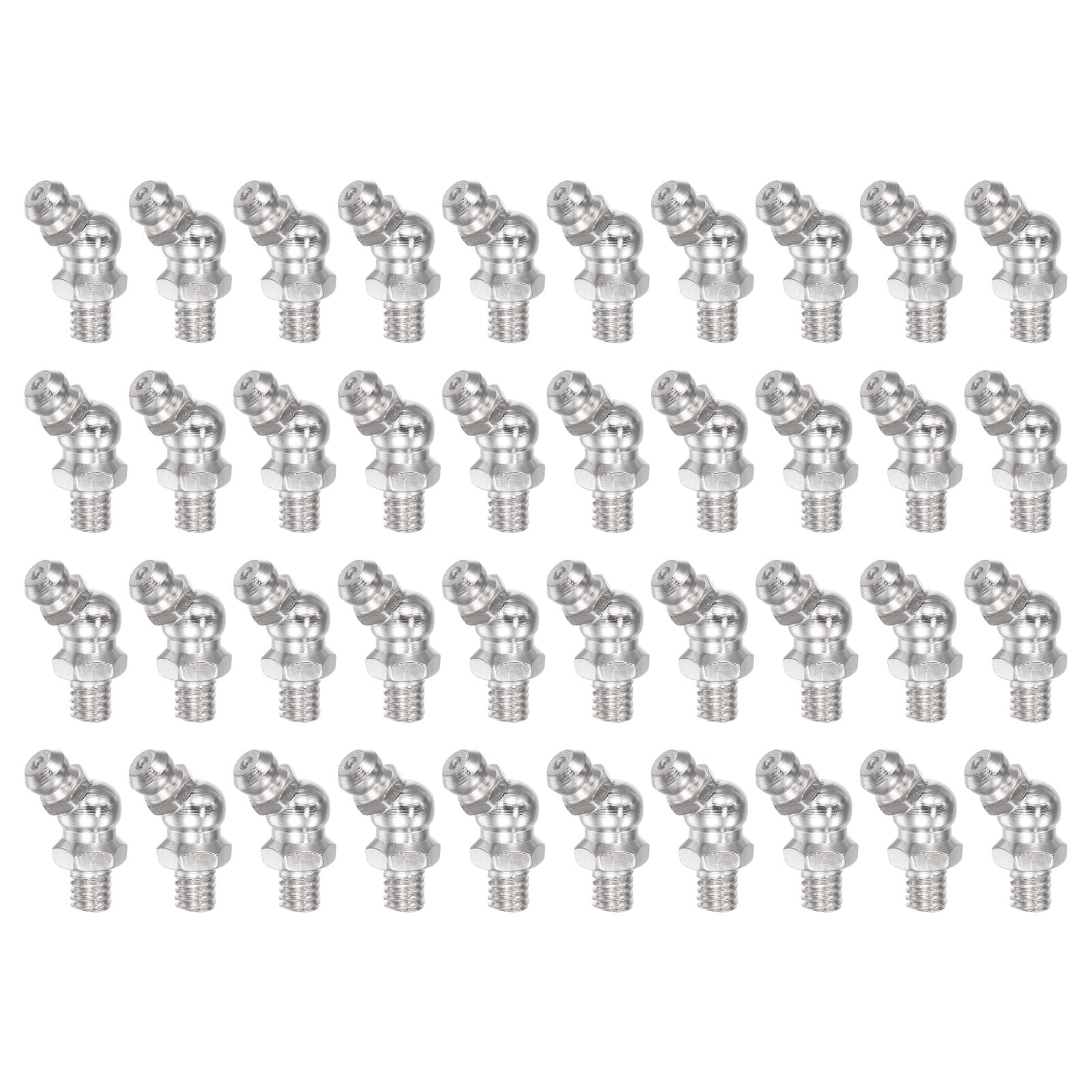 Uxcell Nickel-Plated Iron 45 Degree Grease Fitting M6 x 1mm Thread ...