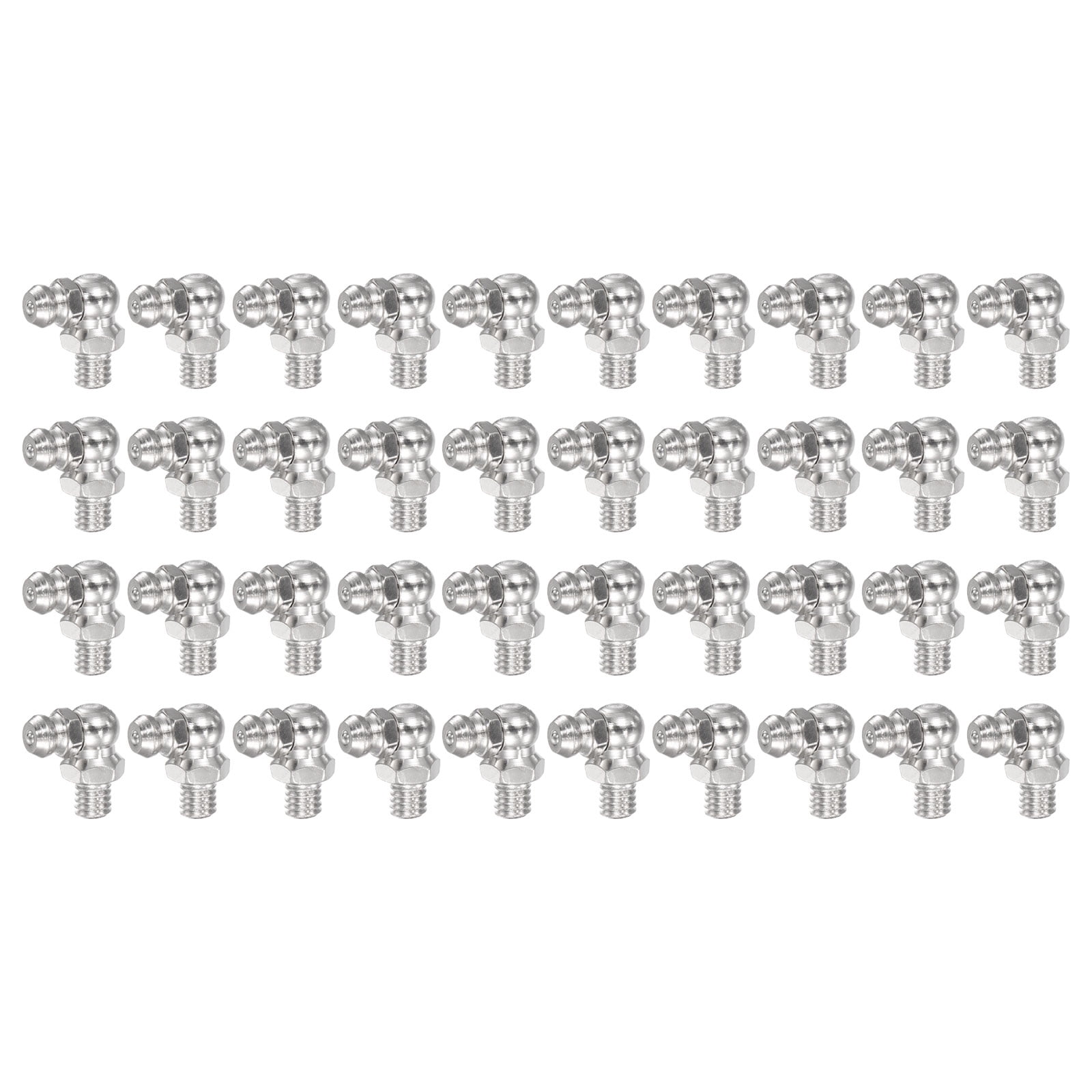 Uxcell Nickel-Plated Iron 90 Degree Grease Fitting M6 x 1mm Thread ...