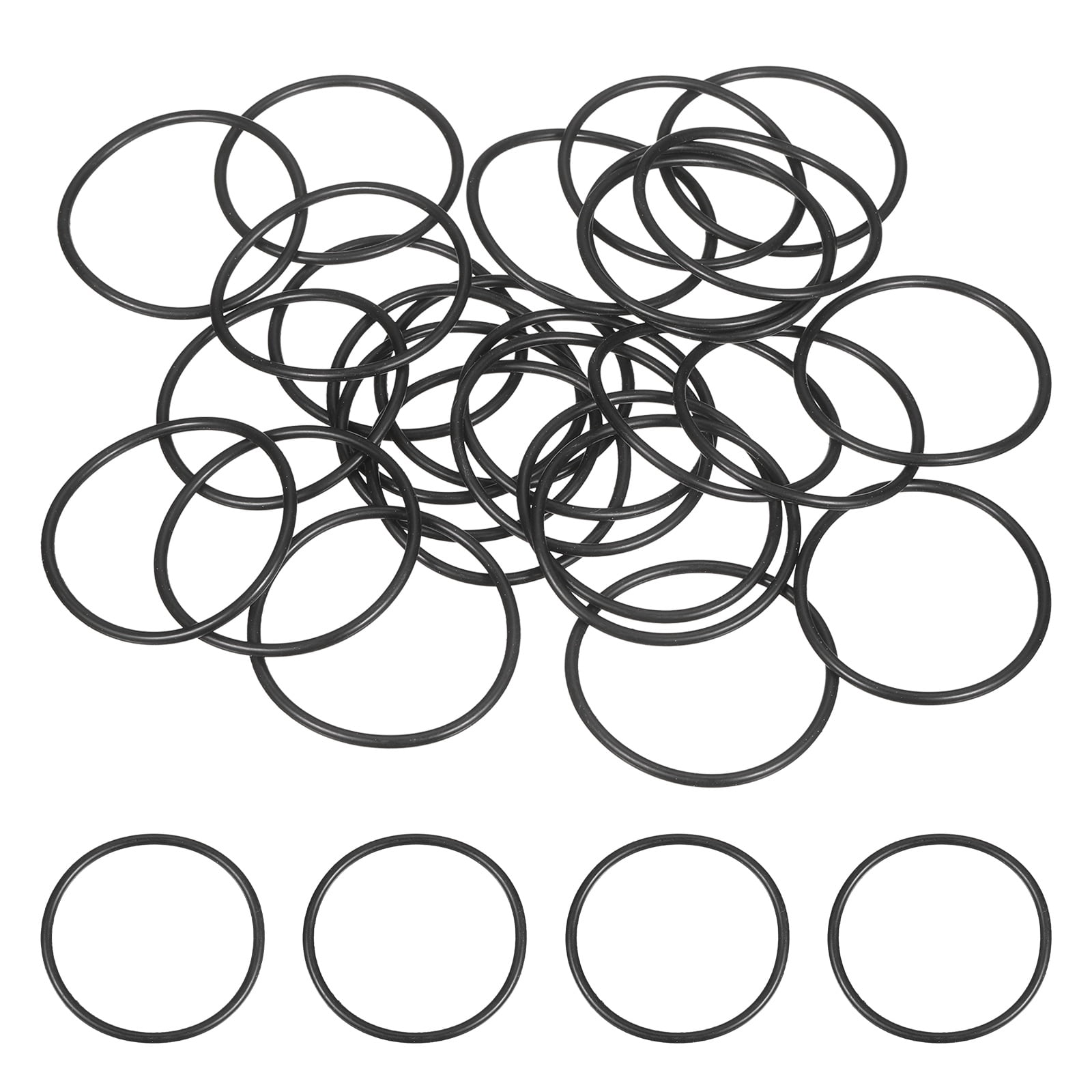 Uxcell Nitrile Rubber O Ring, (40mm OD 36mm ID mm 2mm Width) (50 Pcs ...