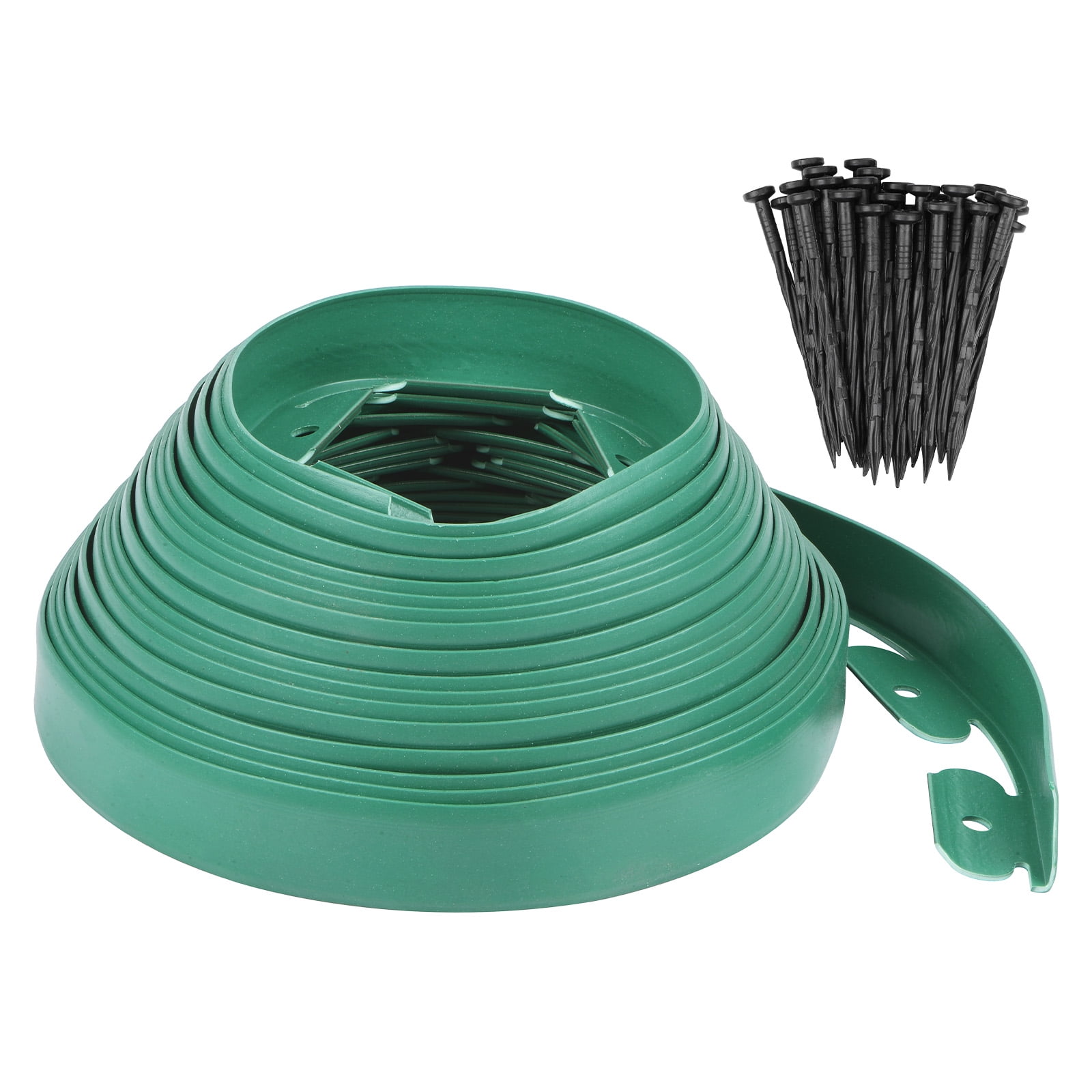 Uxcell 40 Feet Plastic Garden Edging Border with 36 Pack Spikes (1 ...