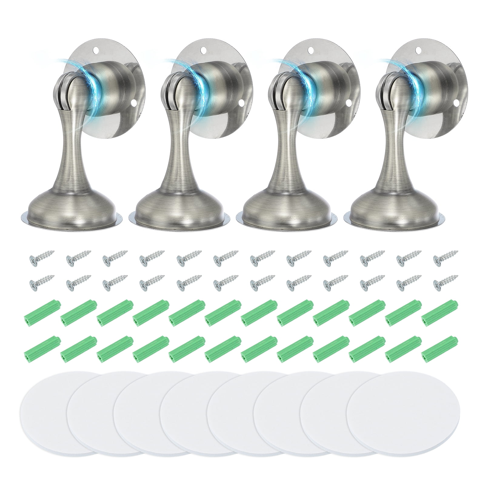 No Drilling Magnetic Door Stopper Catch, 4 Pack Catch with Adhesive ...