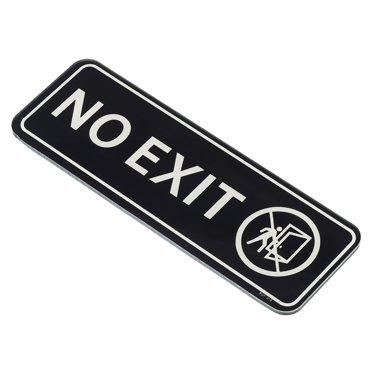 Uxcell 6x2" Push Pull Door Sign, 1 Pairs Acrylic Self-Adhesive Back ...