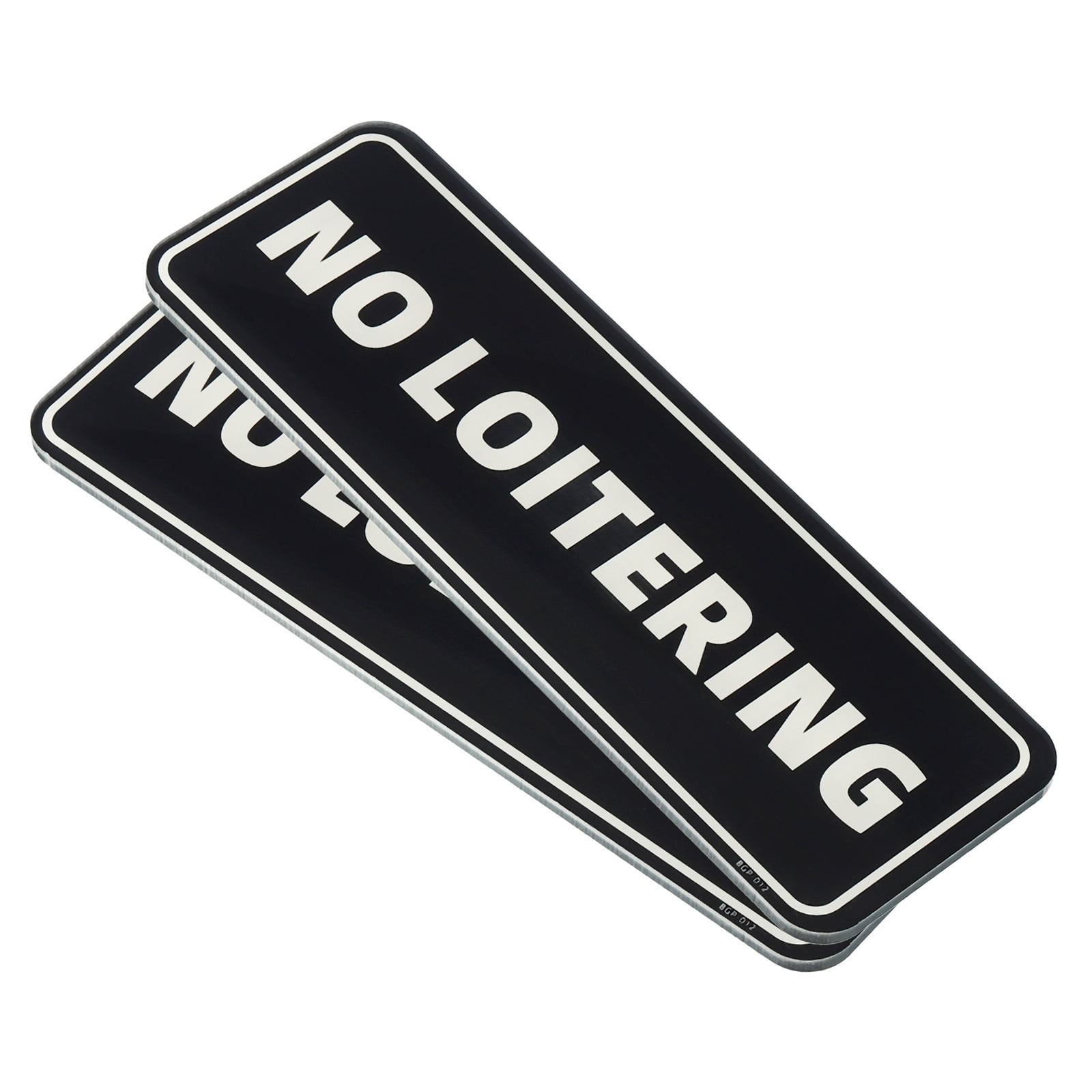 Uxcell No Loitering Sign 9"x3" Self Adhesive Door Sticker Symbol Black ...