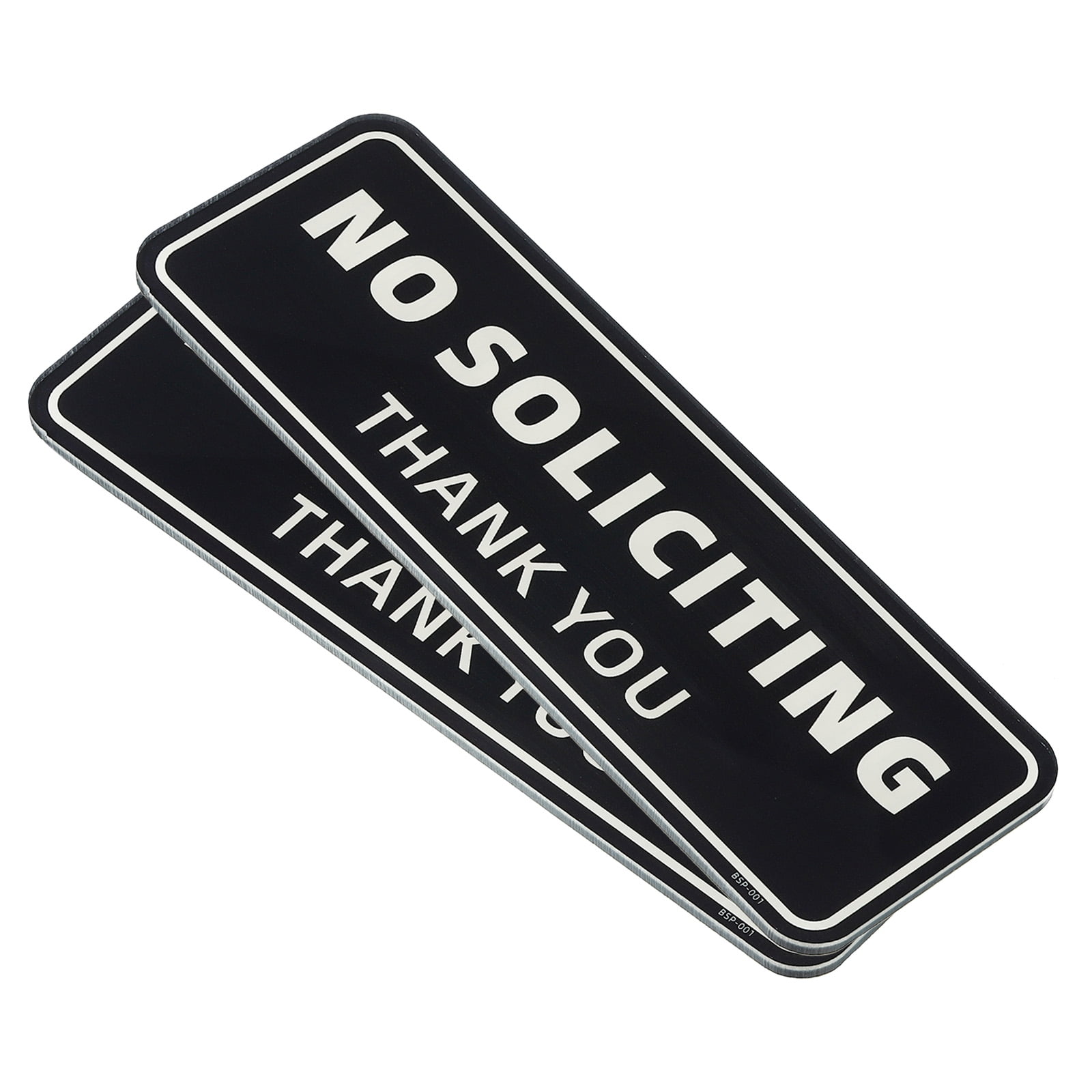 Uxcell No Soliciting Sign Rectangle Self Adhesive Door Indoor Outdoor ...