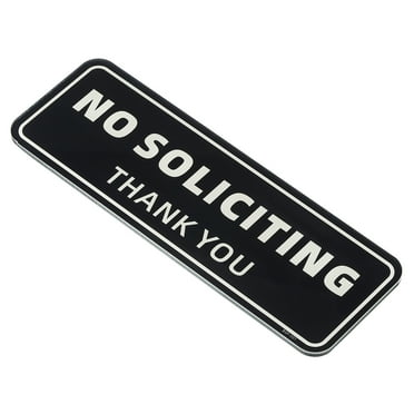 Standard No Soliciting No Exceptions Sign (Brushed Gold) - Small 2x6 ...