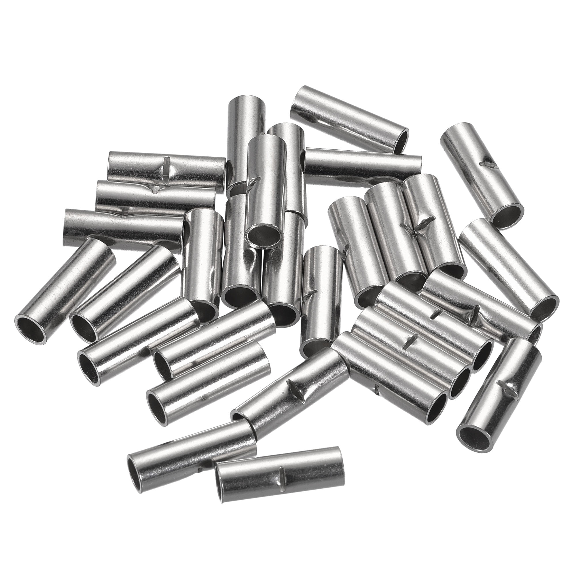 Uxcell Non-Insulated Butt Crimp Terminals 8 AWG for Electrical Wire ...