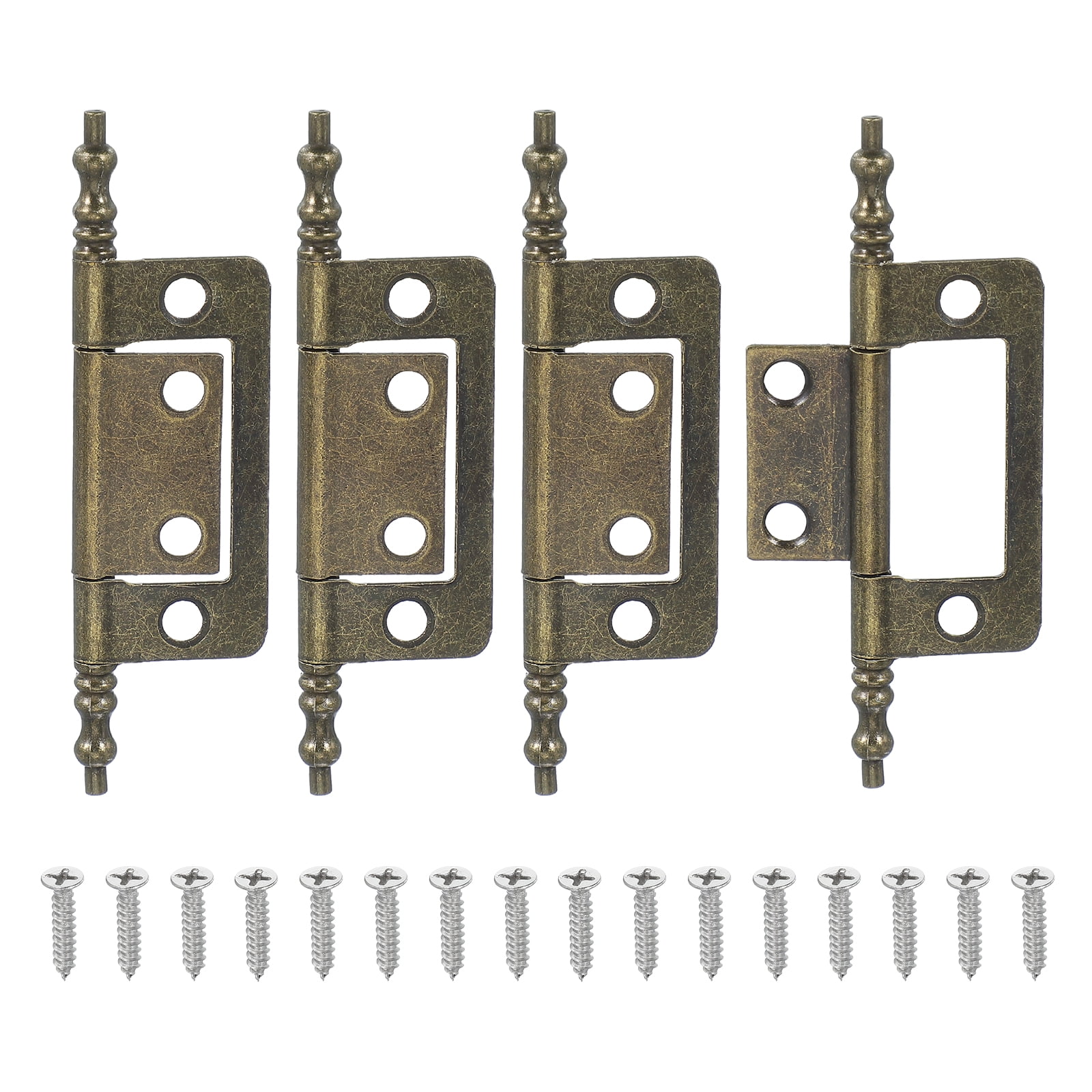Uxcell Non-Mortise Door Hinges Heavy Duty Steel Flush Cabinet Hinges ...