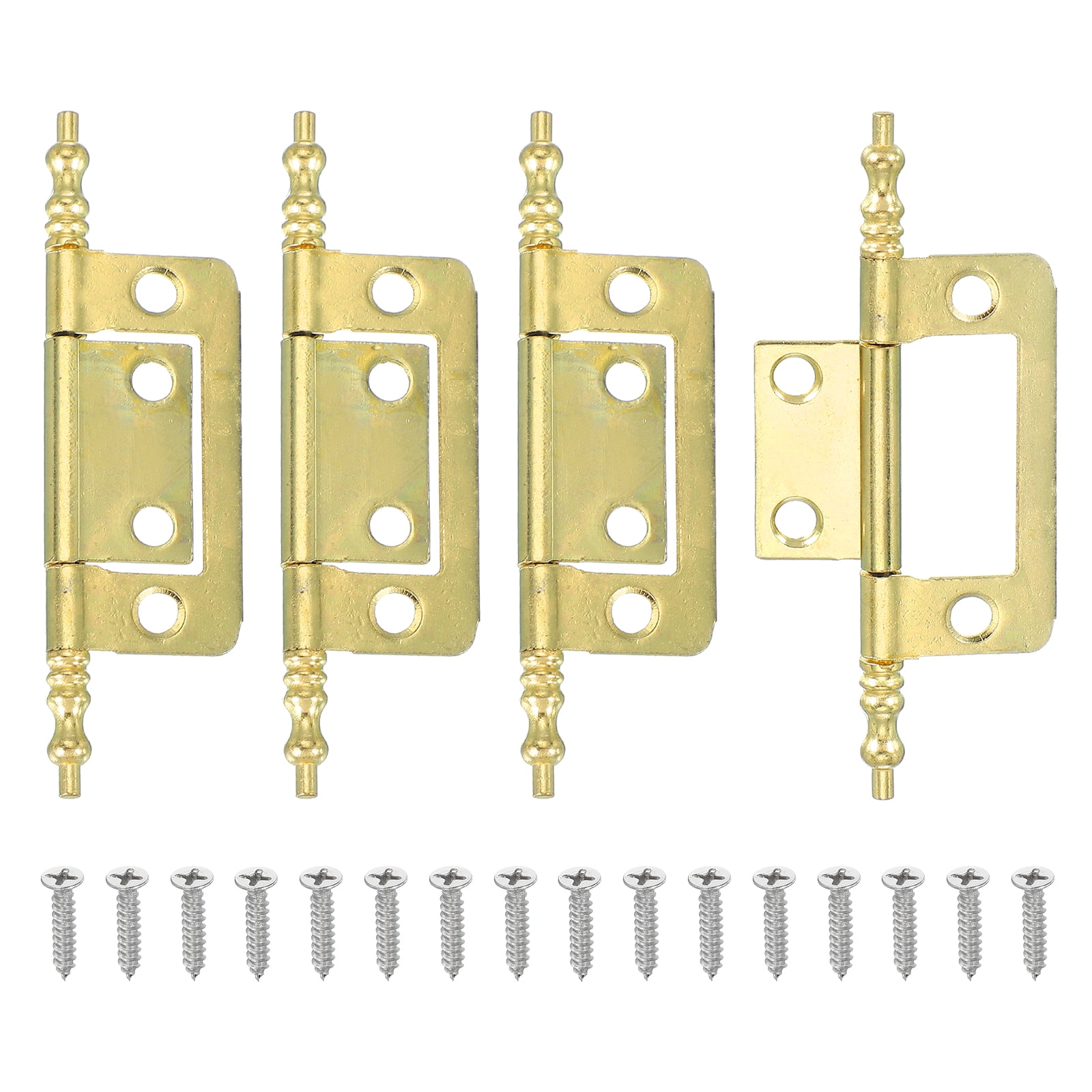Uxcell Non-Mortise Door Hinges Heavy Duty Steel Flush Cabinet Hinges ...