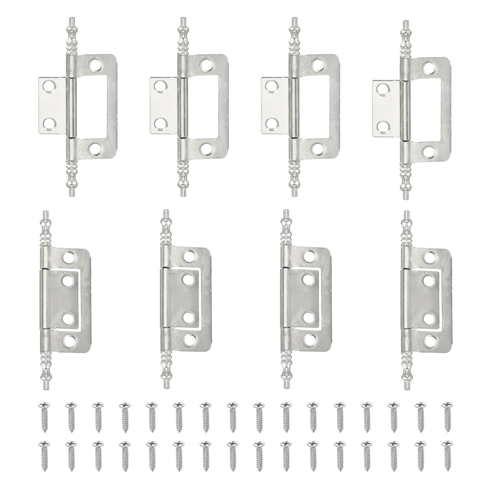 Uxcell Non-Mortise Door Hinges, Heavy Duty Steel Flush Cabinet Hinges ...