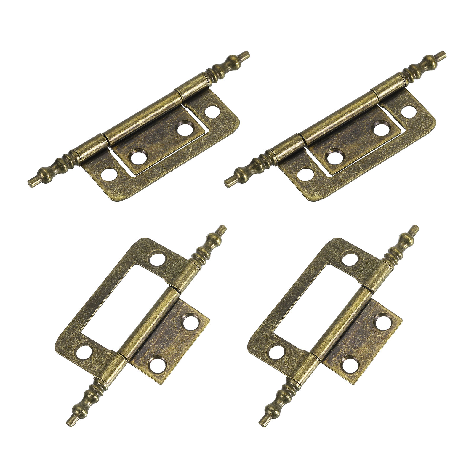 Uxcell Non-Mortise Hinges, 4Pack Iron Butt Hinge Cabinet Hinges Door ...