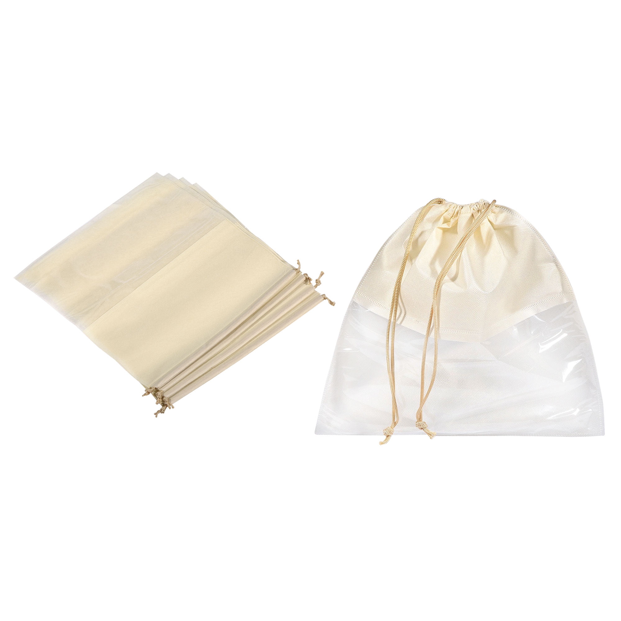 Uxcell Non-Woven Fabric Handbag Dust Cover Drawstring Bag 15.7 inch for ...