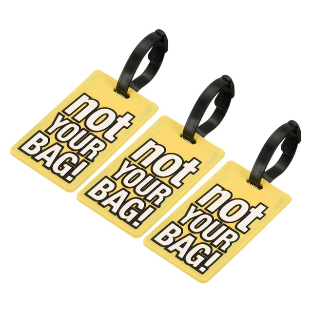 Uxcell Not Your Bag Pattern PVC Luggage Tag Identifier Card Holder ...