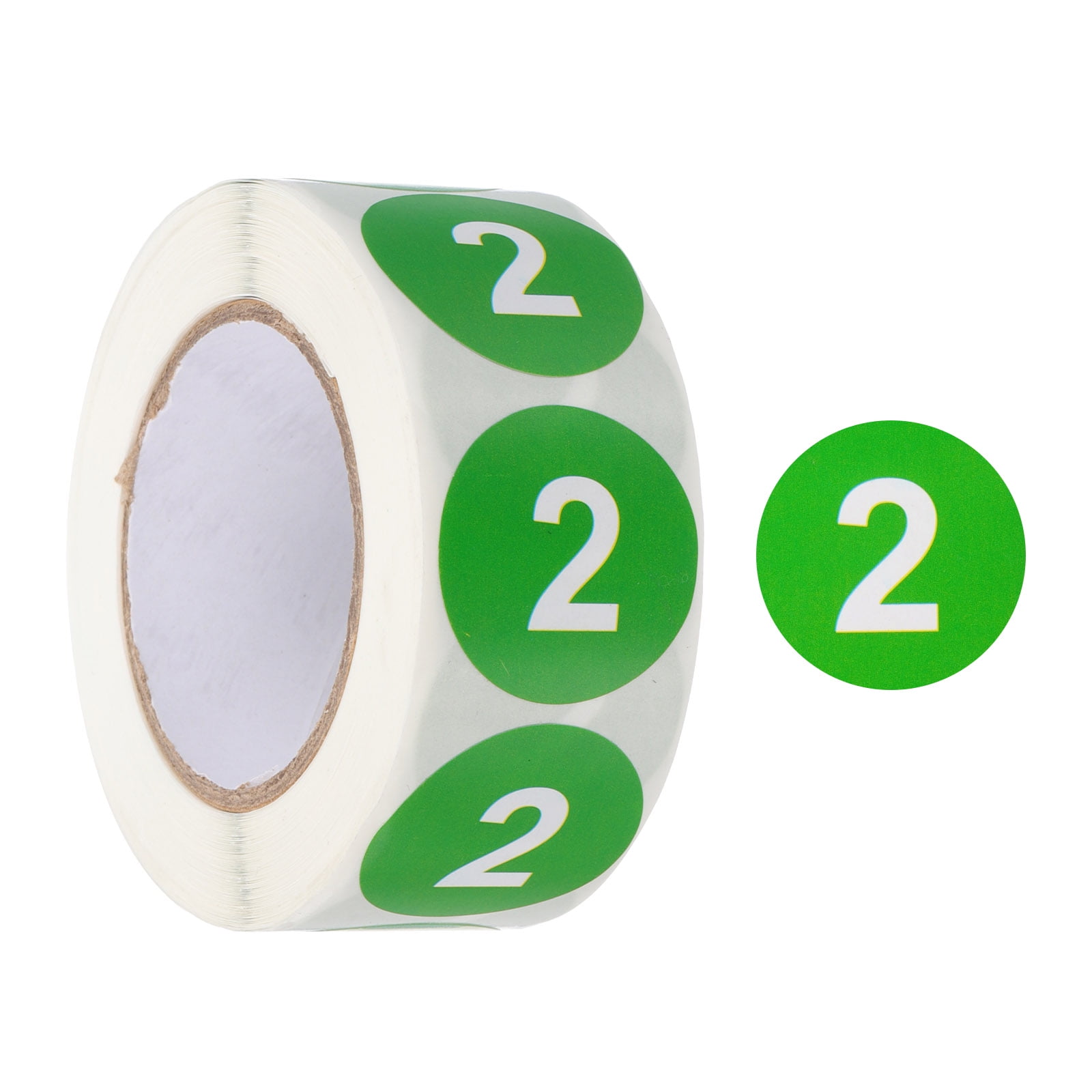 Uxcell Number 2 Circle Stickers, 1 Inch Round Color Coded Label 500 ...