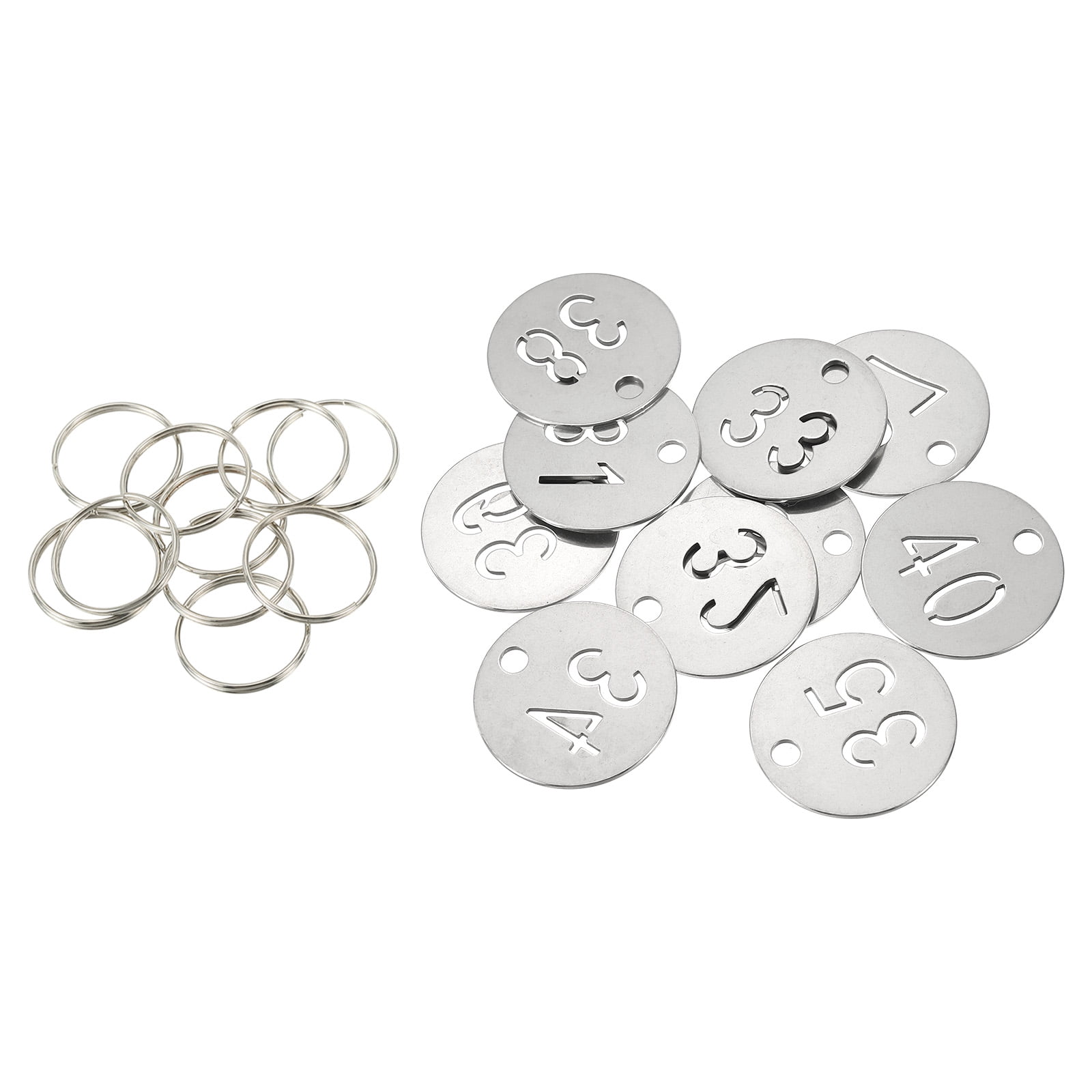 Uxcell Number Key Tag, 30mm Stainless Steel 31-40 ID Number Tags with ...