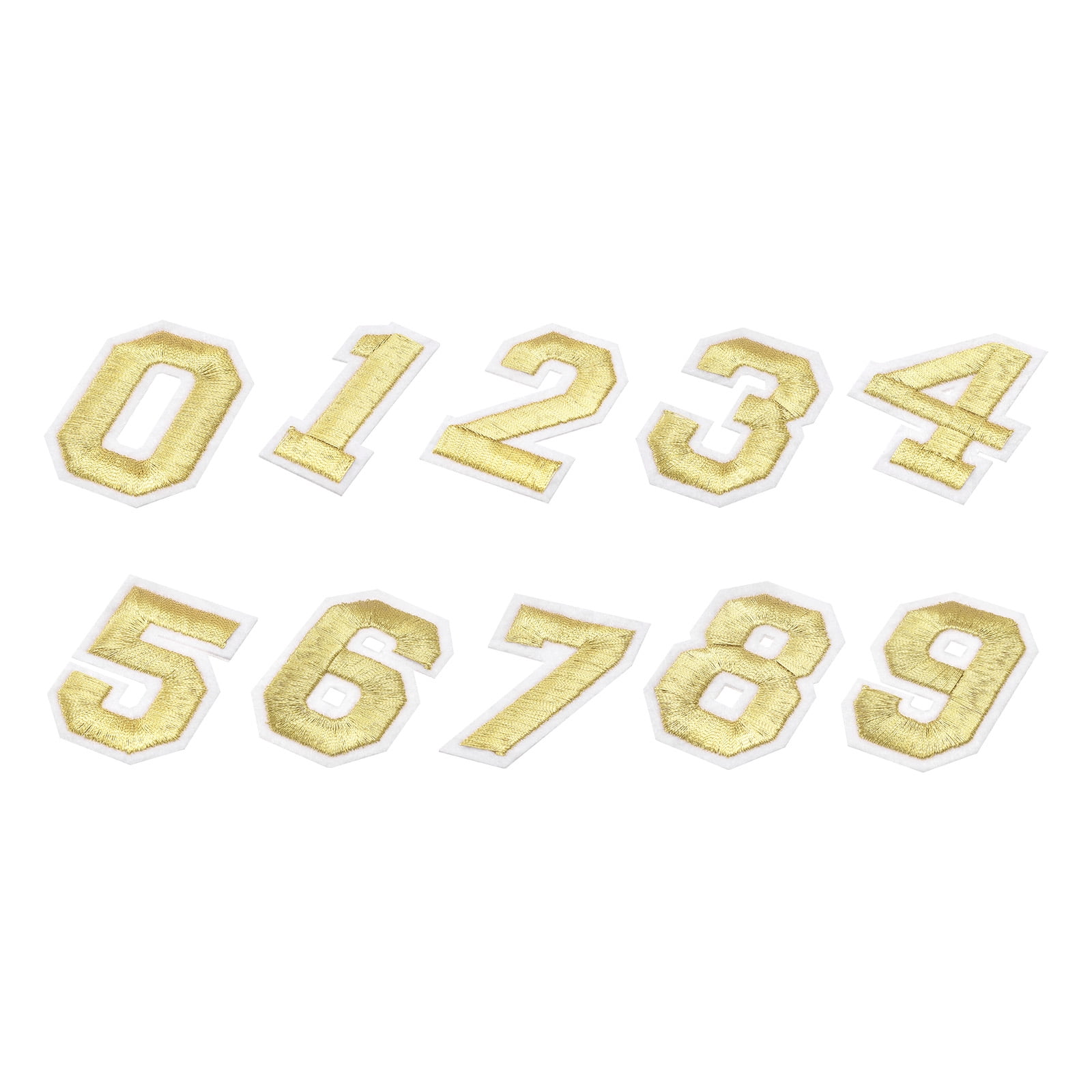 Uxcell Number Patches Embroidered Decorative Repair Patches Iron on ...