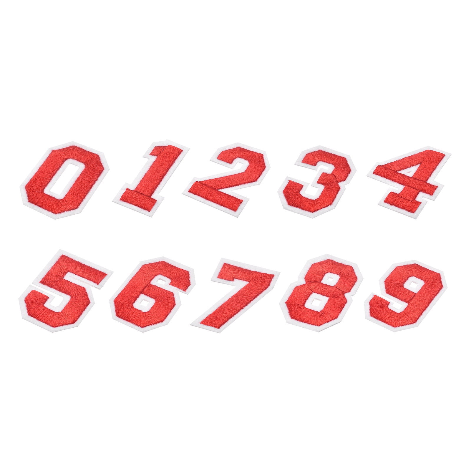 Uxcell Number Patches Embroidered Decorative Repair Patches Iron on ...