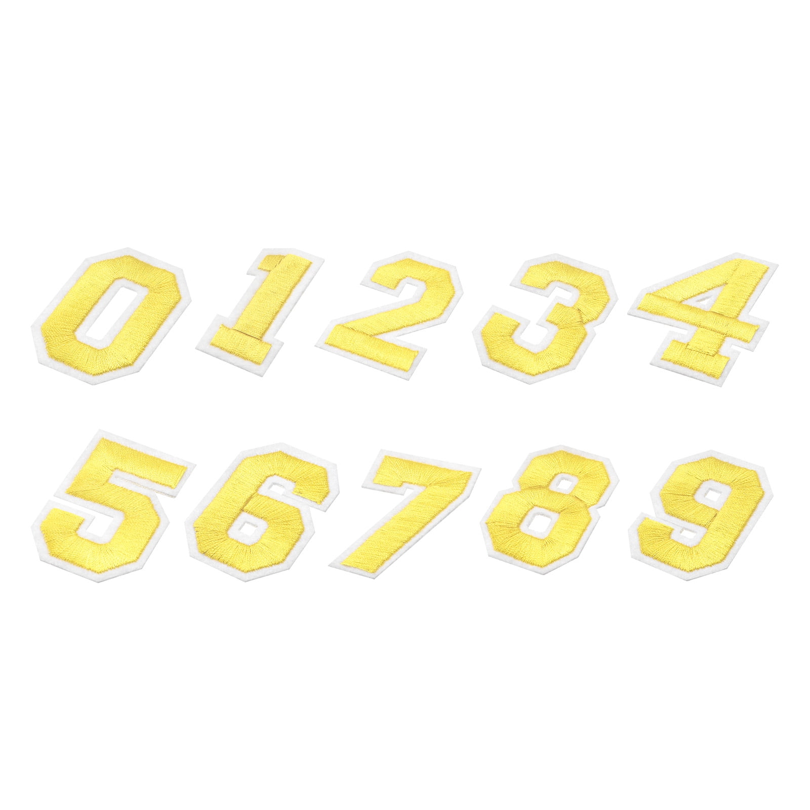Uxcell Number Patches Embroidered Decorative Repair Patches Iron on ...