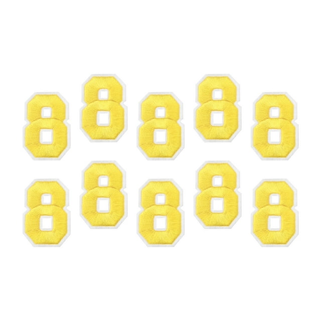 Uxcell Number Patches Embroidered Decorative Repair Patches Iron on ...