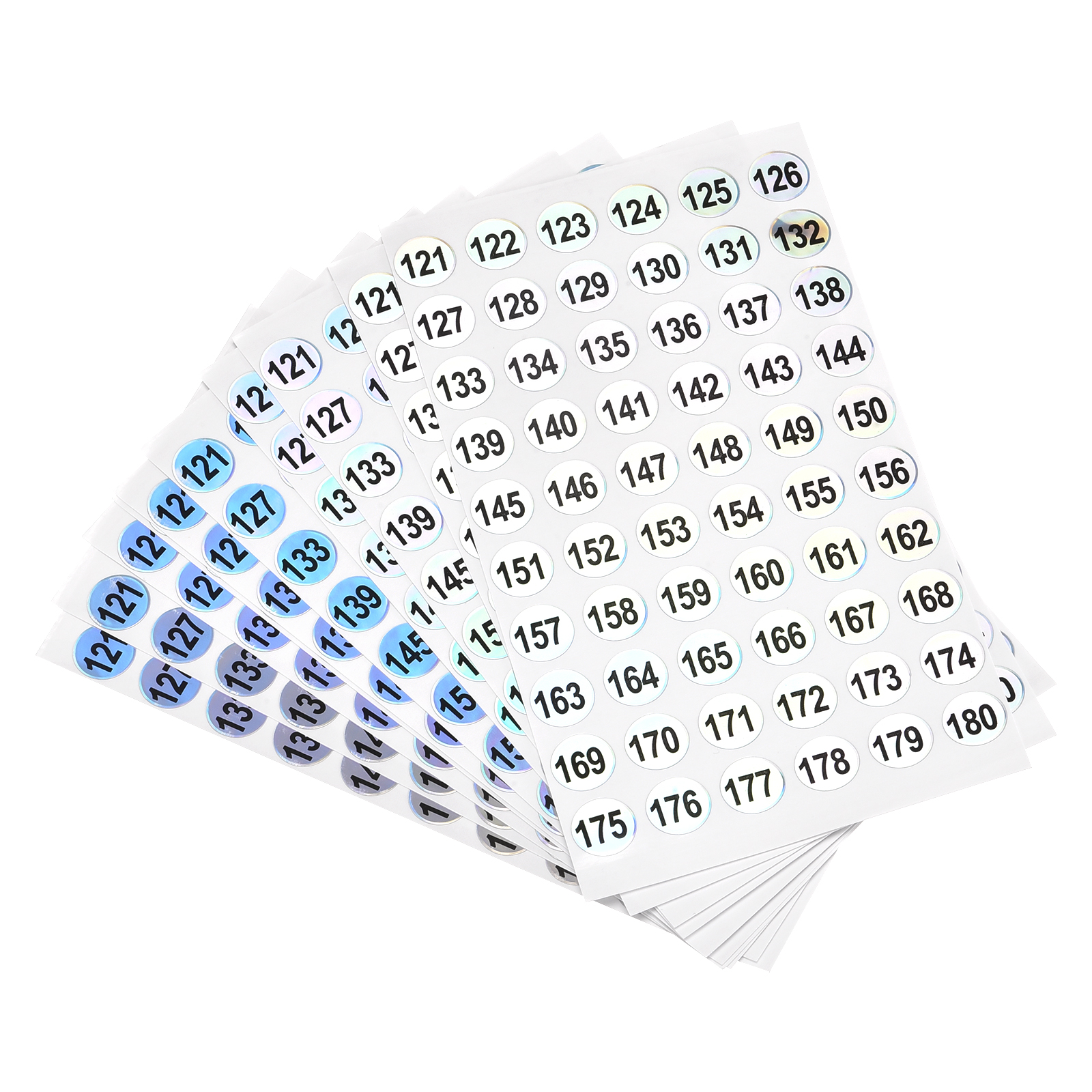 Uxcell Number Sticker 121 to 180 Number Self Adhesive Reflective Label ...