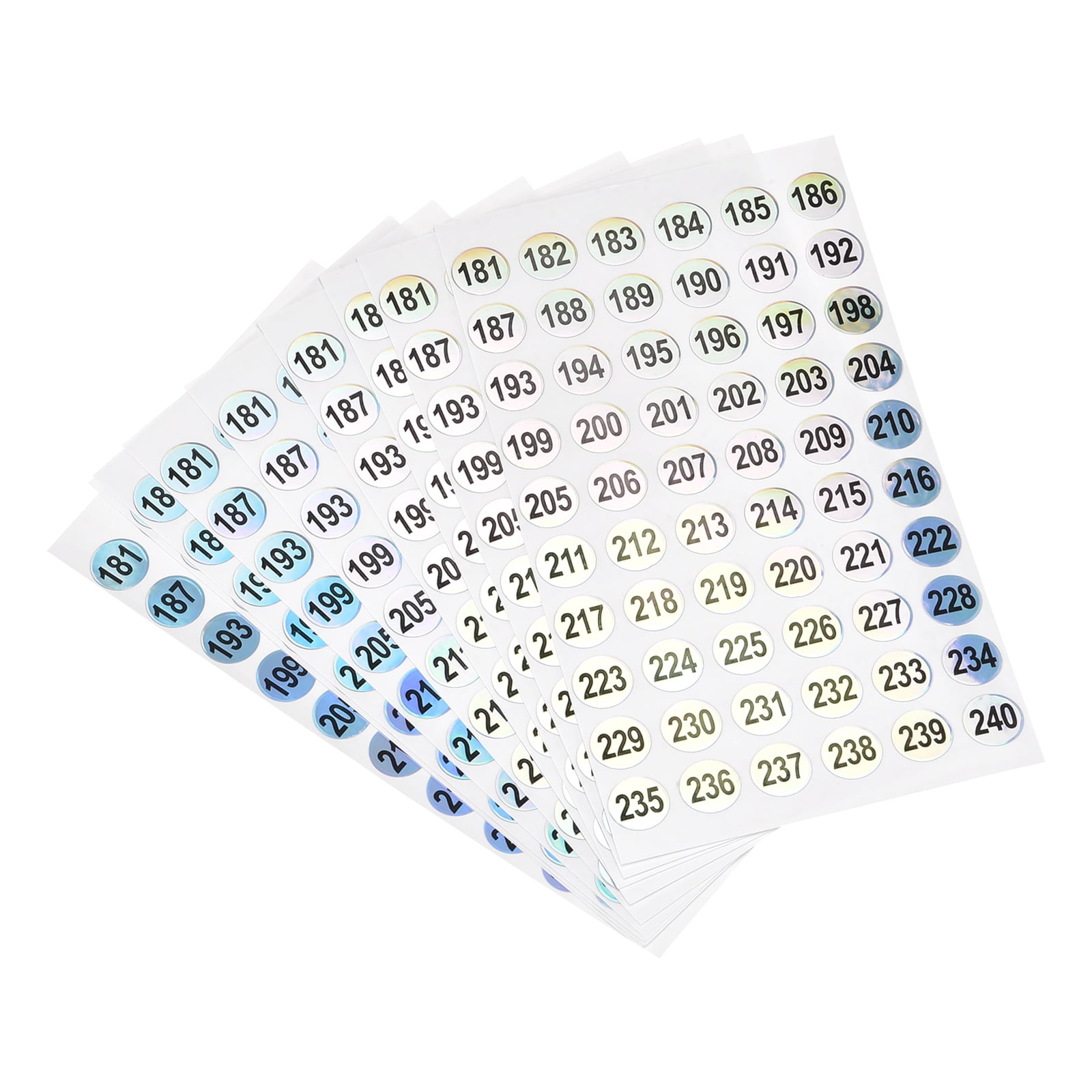 Uxcell Number Sticker 181 to 240 Number Self Adhesive Reflective Label ...