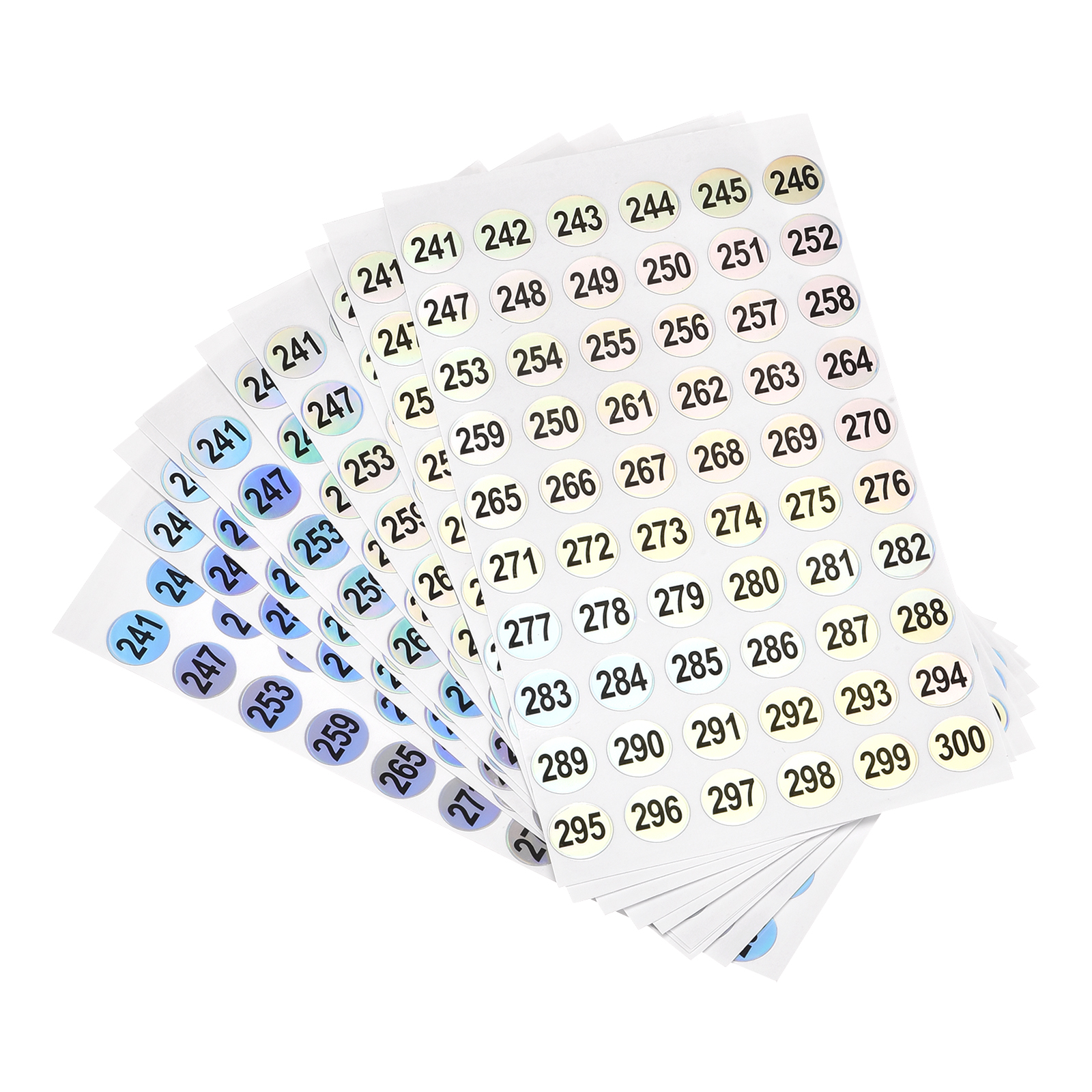Uxcell Number Sticker 241 to 300 Number Self Adhesive Reflective Label ...