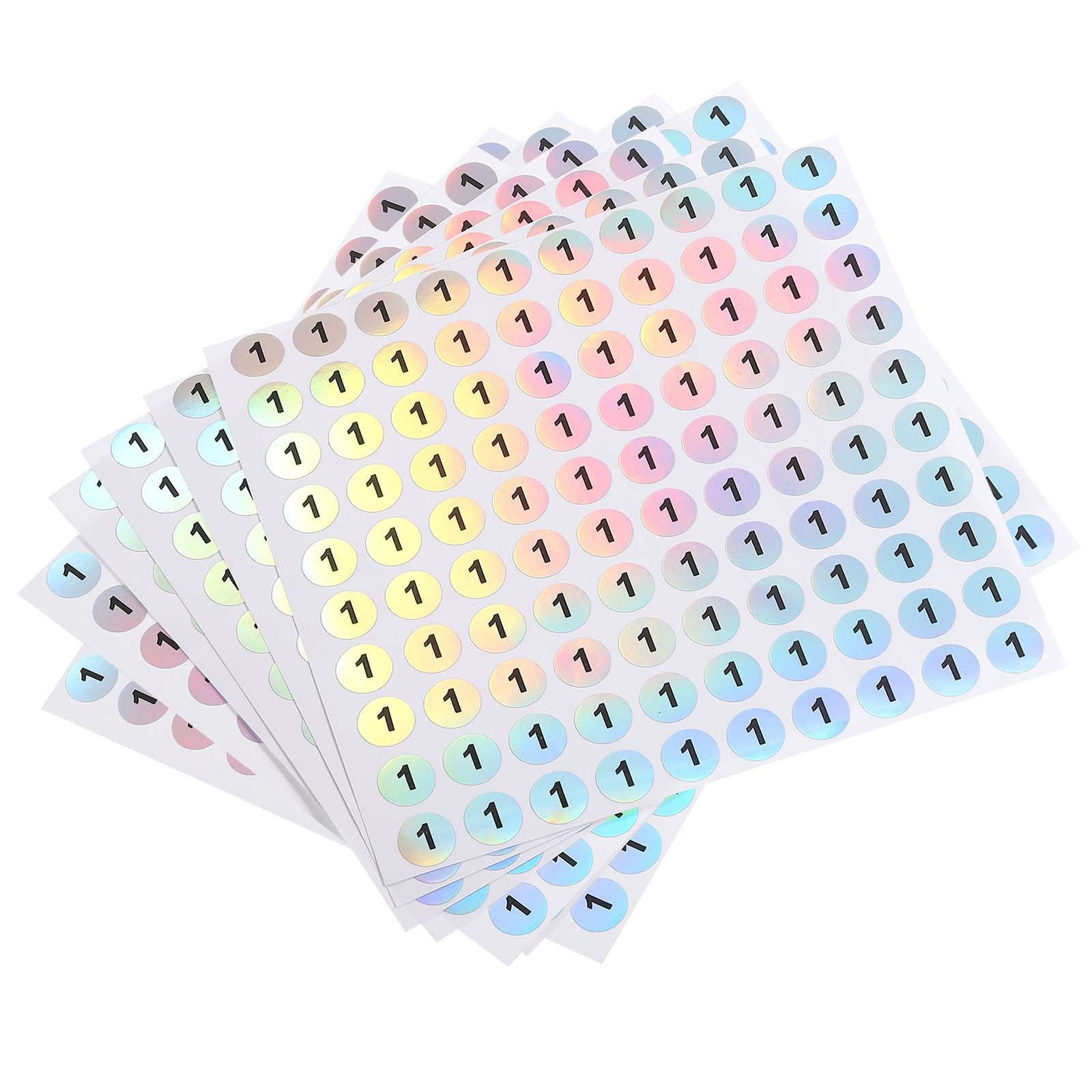 Uxcell Number Stickers, Number 1 Round Number Labels Reflective Sticker for Numbering Sorting ...