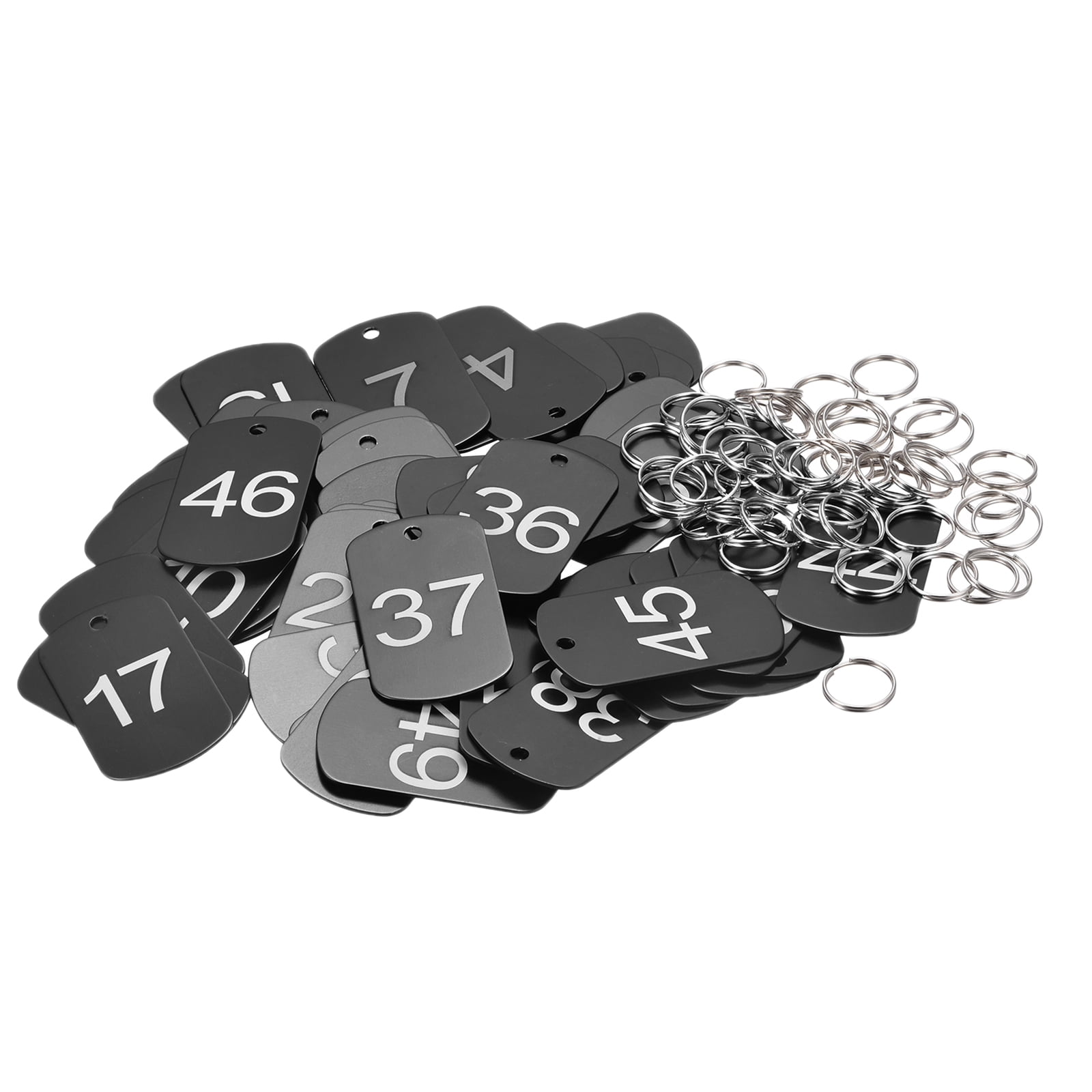 Uxcell Numbered Tag, Aluminum Key Tags Metal ID Tags, 1-50 Number with ...