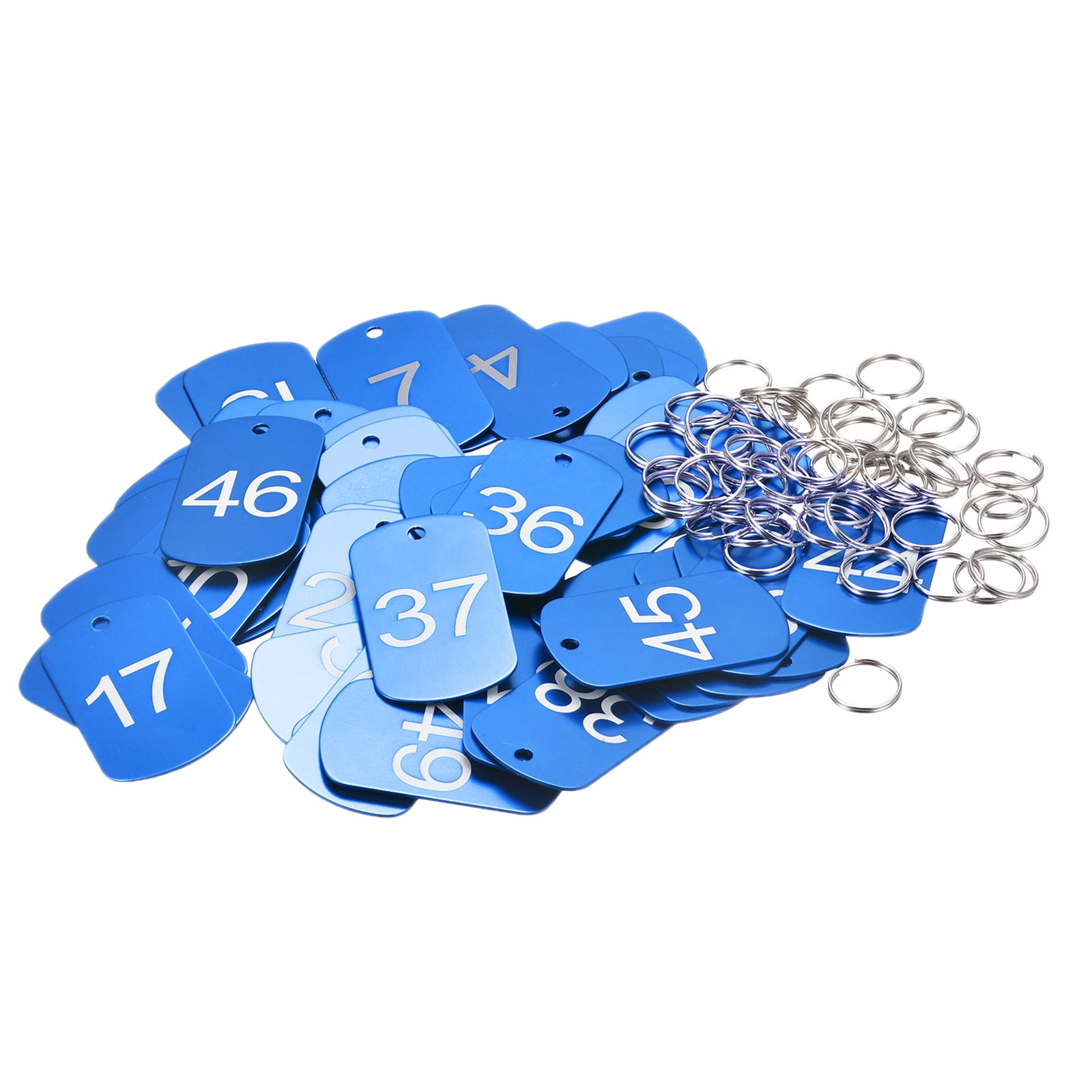Uxcell Numbered Tag, Aluminum Key Tags Metal ID Tags, 1-50 Number with ...