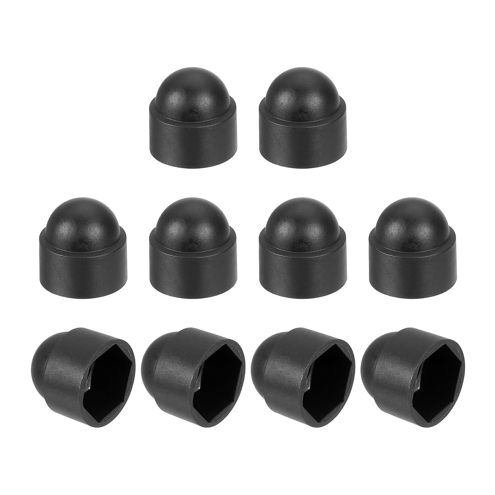 Uxcell Nut Protection Cap, 10Pcs M10x17x20mm - Plastic Hexagonal Screw ...