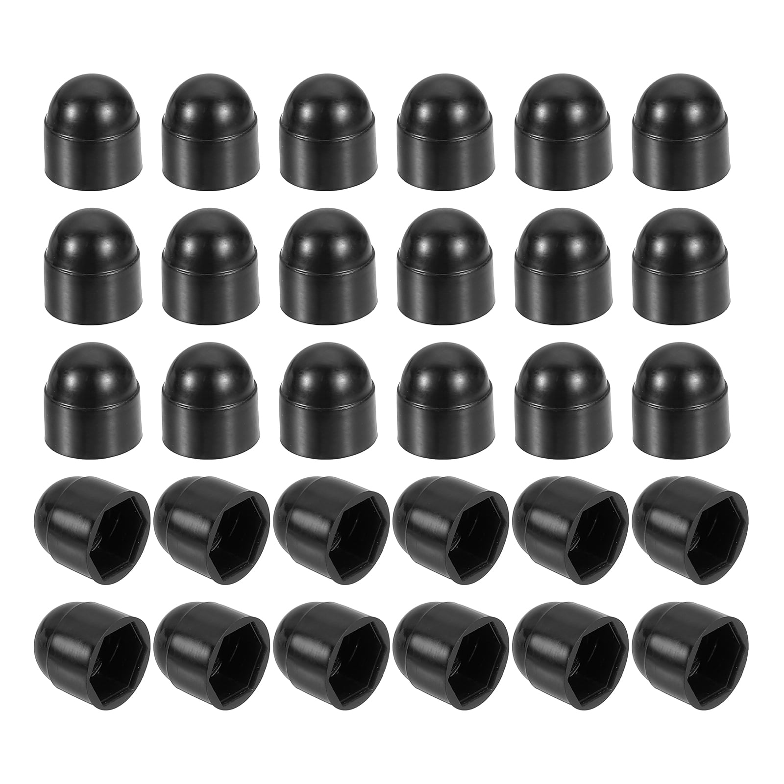 Uxcell Nut Protection Cap, 30Pcs M4x7x9mm - Plastic Hexagonal Screw ...