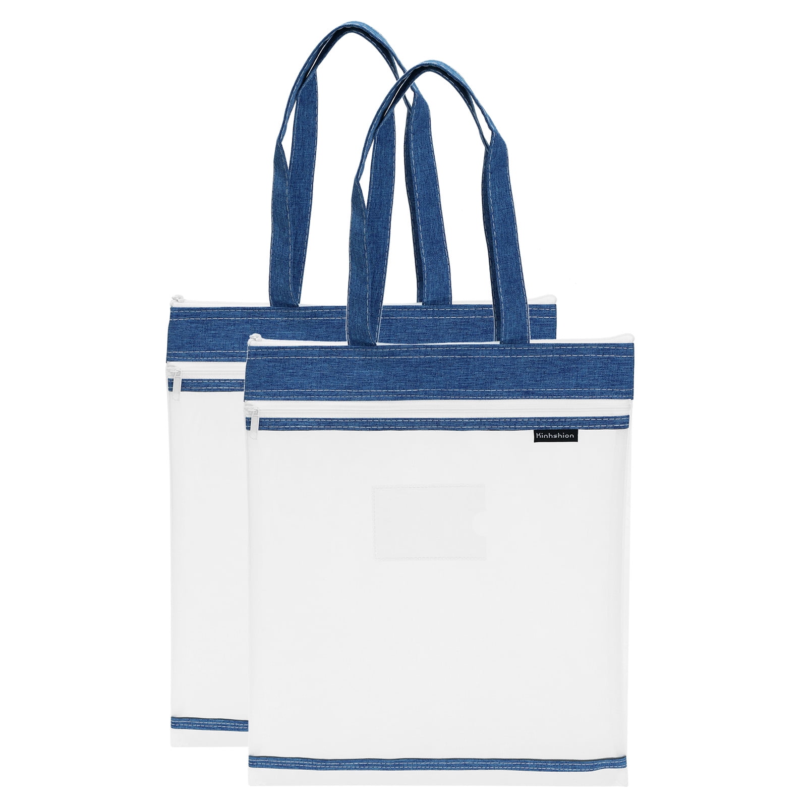 Uxcell Nylon Document Bag, Mesh Transparent File Pouch for Office, Blue ...