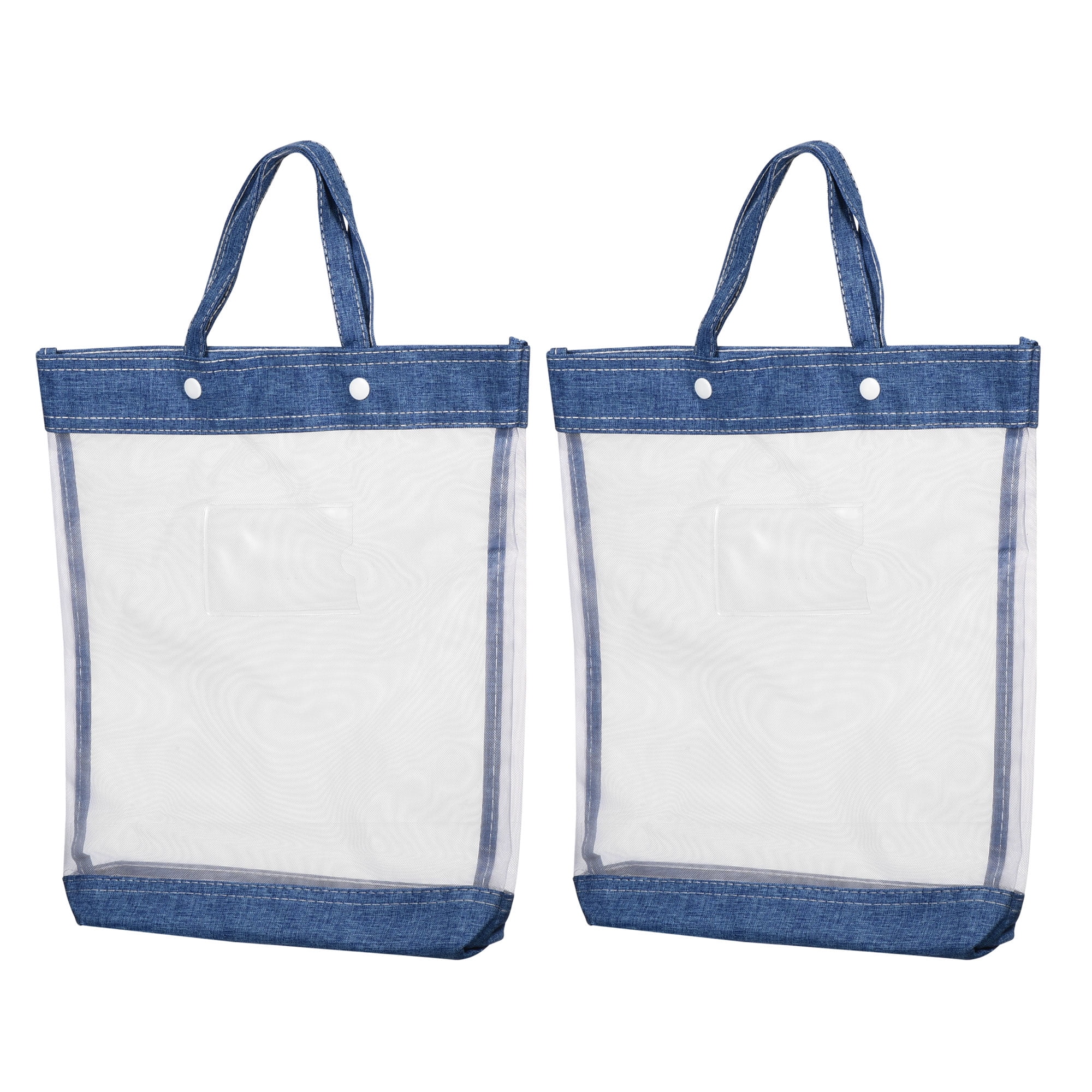 Uxcell Nylon Document Bag with Handle Mesh Files Tote Pouch, Blue 2 ...