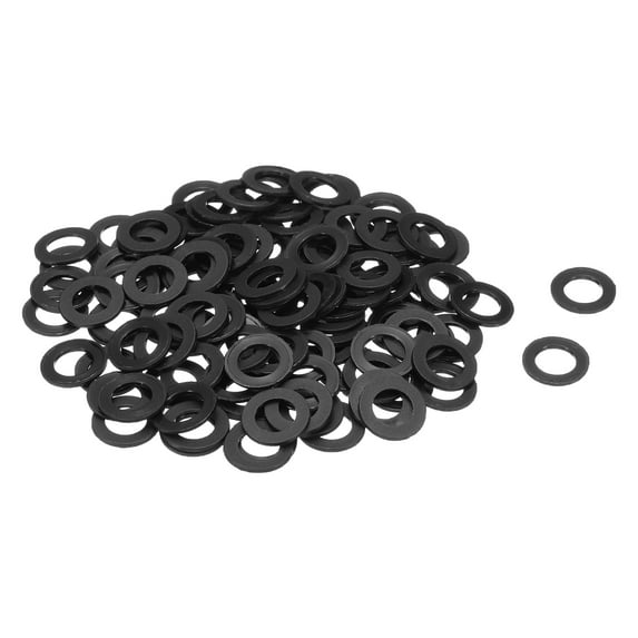 Uxcell Nylon Flat Washers ID OD Thick Black M8x14mmx1mm 120 pack ...