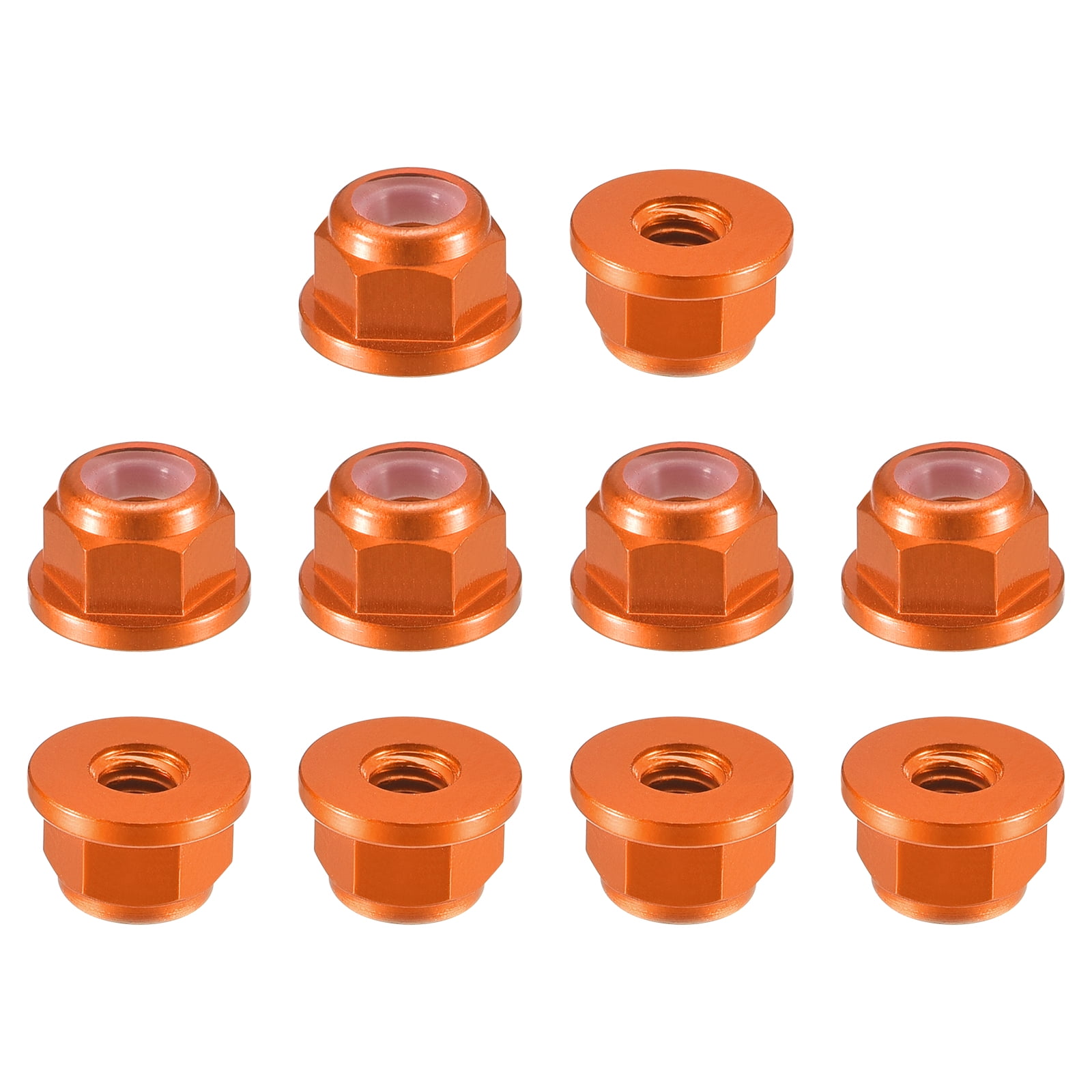 Uxcell Nylon Insert Hex Lock Nuts, 10pack - M2.5 x 0.45mm Aluminum ...