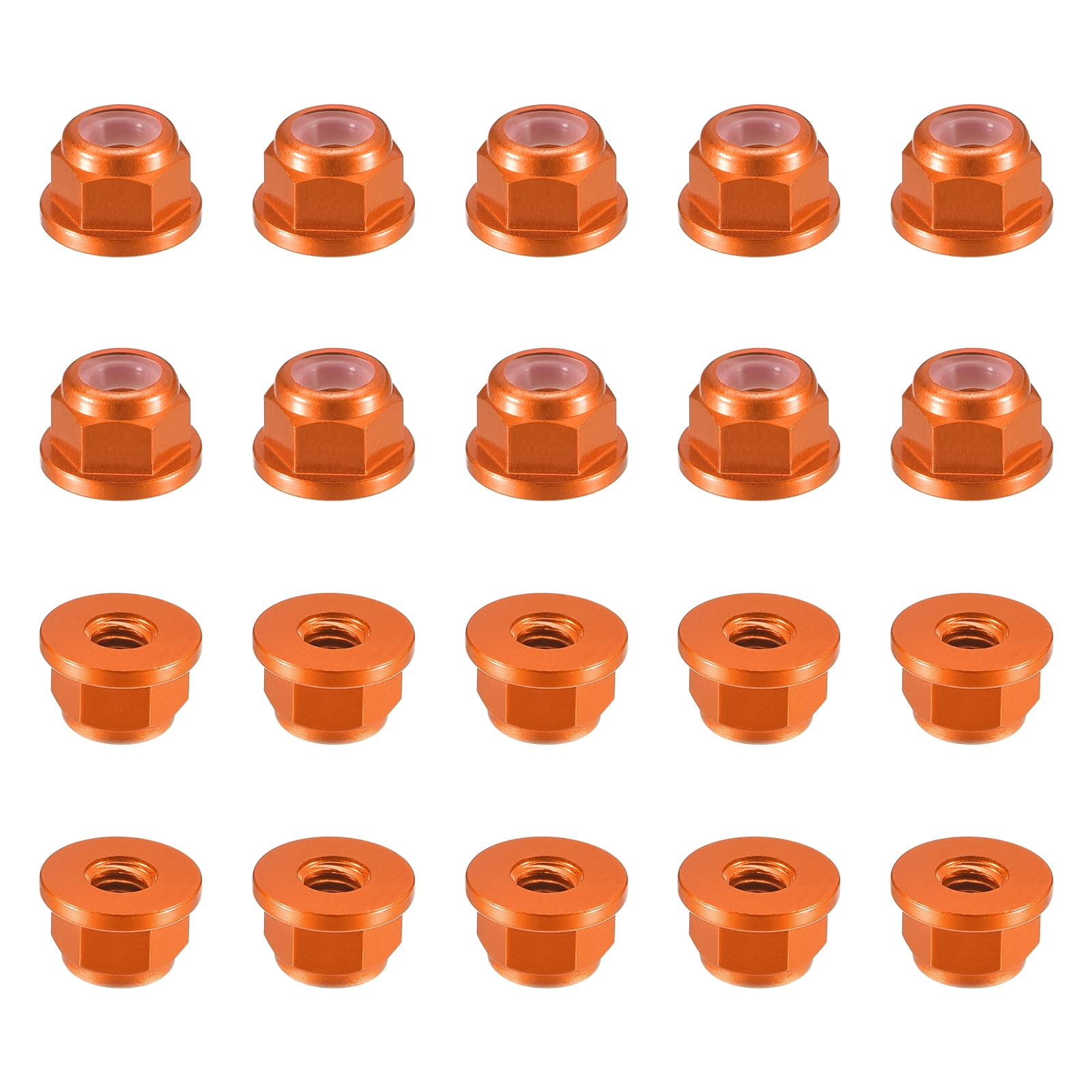 Uxcell Nylon Insert Hex Lock Nuts, 20pack - M2.5 x 0.45mm Aluminum ...