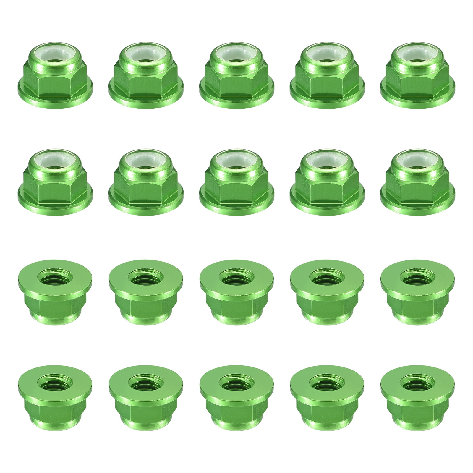 Uxcell Nylon Insert Hex Lock Nuts, 20pack - M2.5 x 0.45mm Aluminum ...